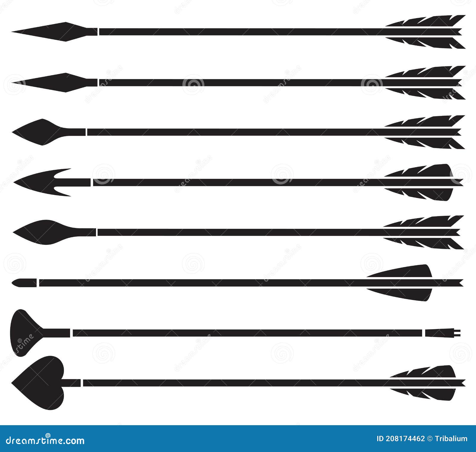 Arrows vector collection stock vector. Illustration of dart - 208174462