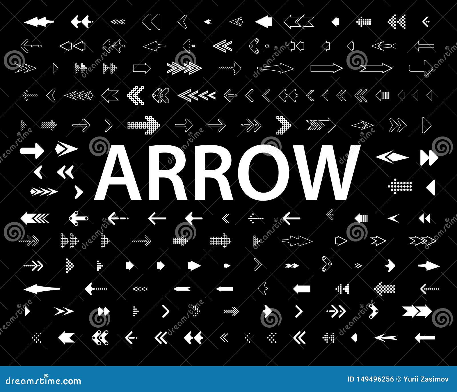 Arrows Vector Collection with Elegant Style and Black Color. Arrow ...