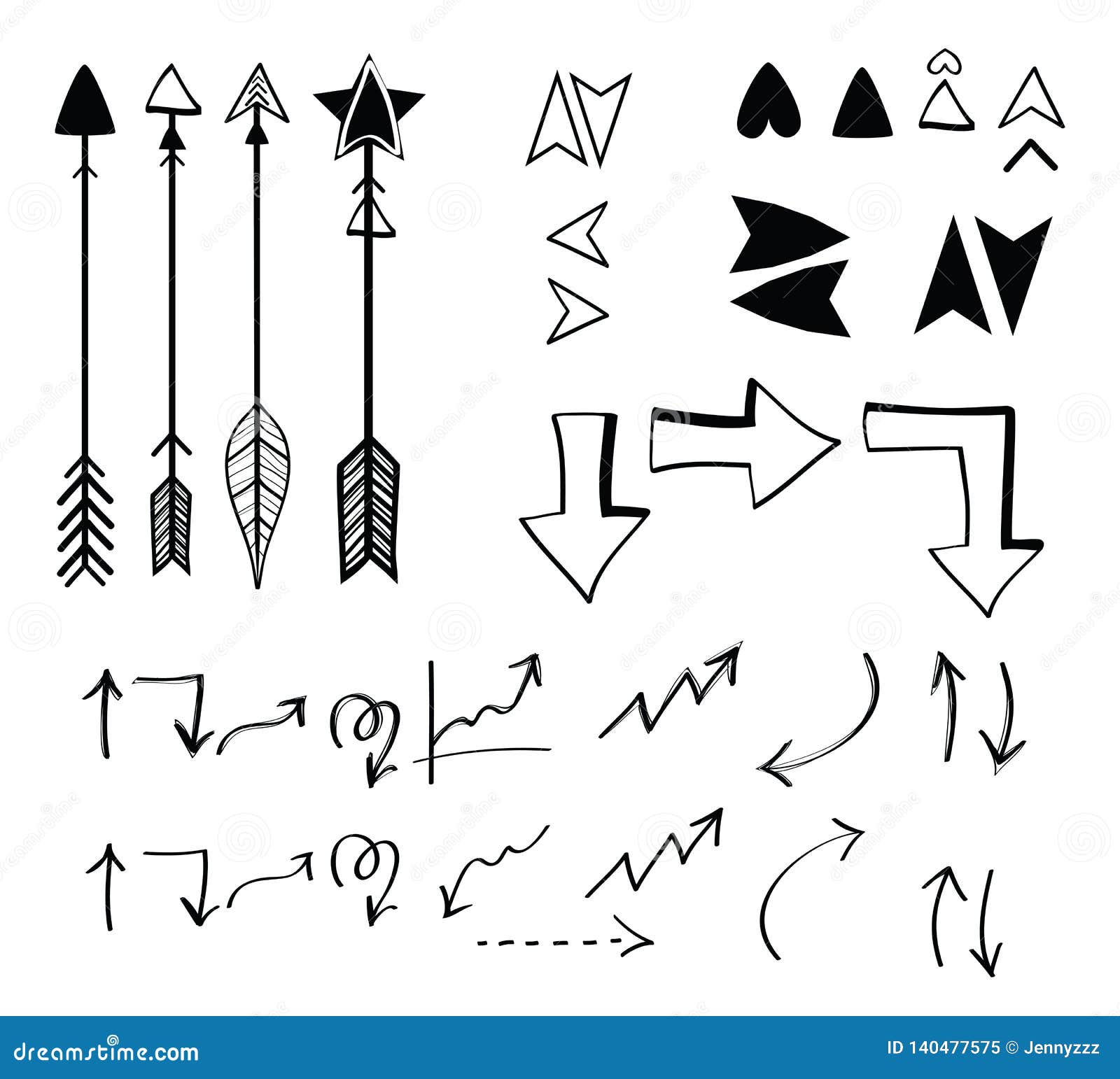 Arrows Vector Collection with Elegant Style and Black Color Stock ...