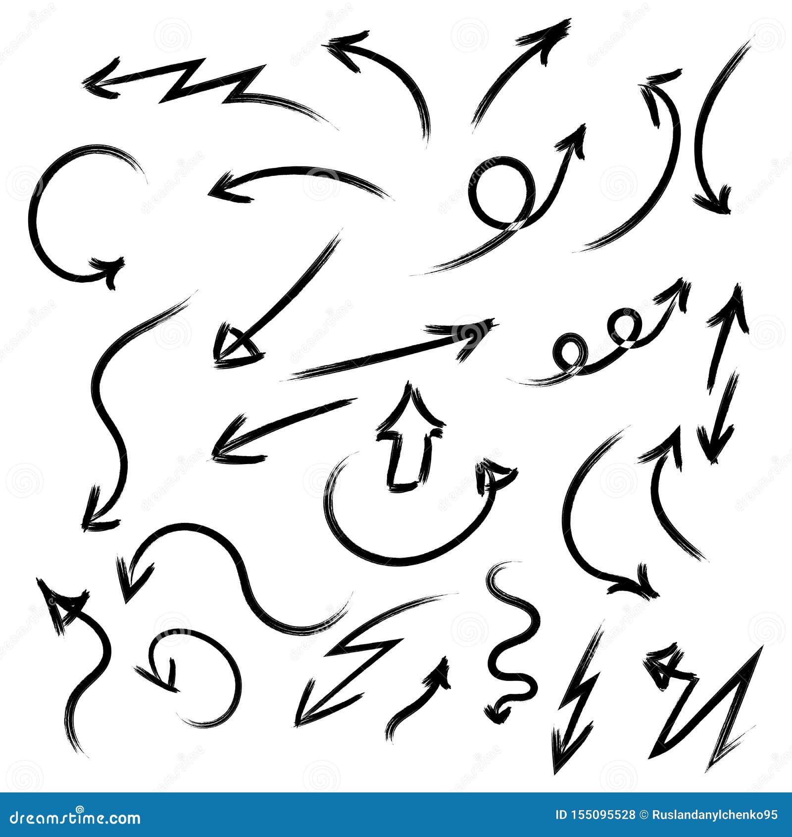 Arrows Vector Collection with Elegant Style and Black Color. Vector ...