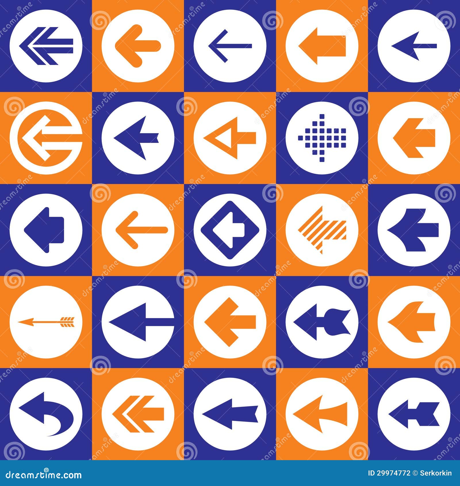 Arrows Sign Icons Set stock vector. Illustration of icons - 29974772