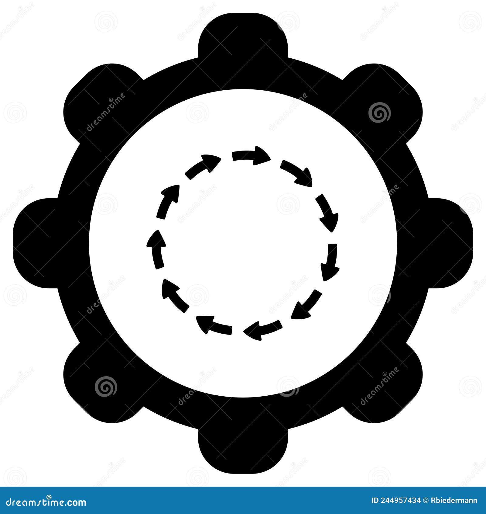 Arrows and wheel stock vector. Illustration of industry - 244957434