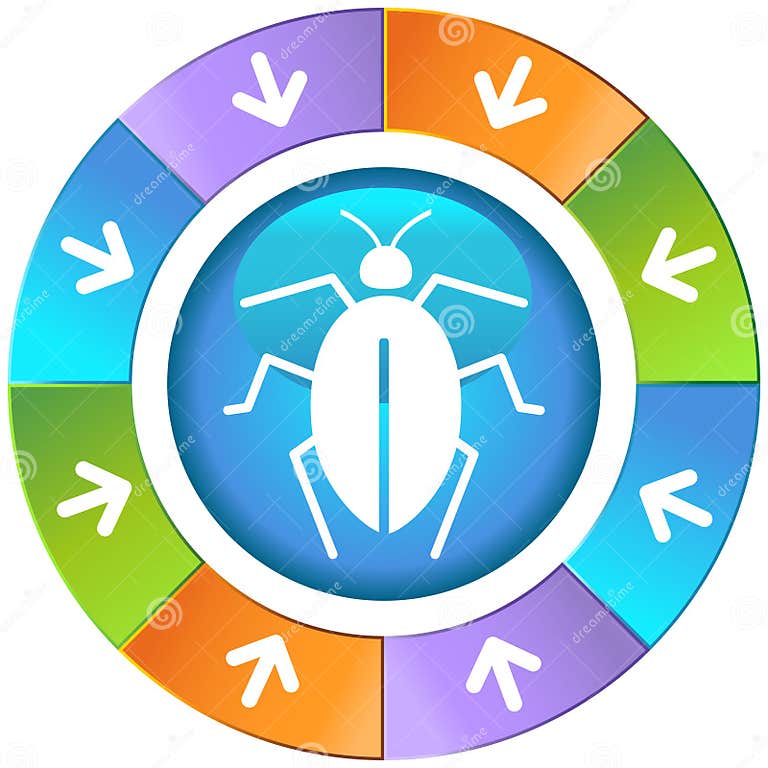 Arrows with Wheel - Bug stock vector. Illustration of design - 10120815