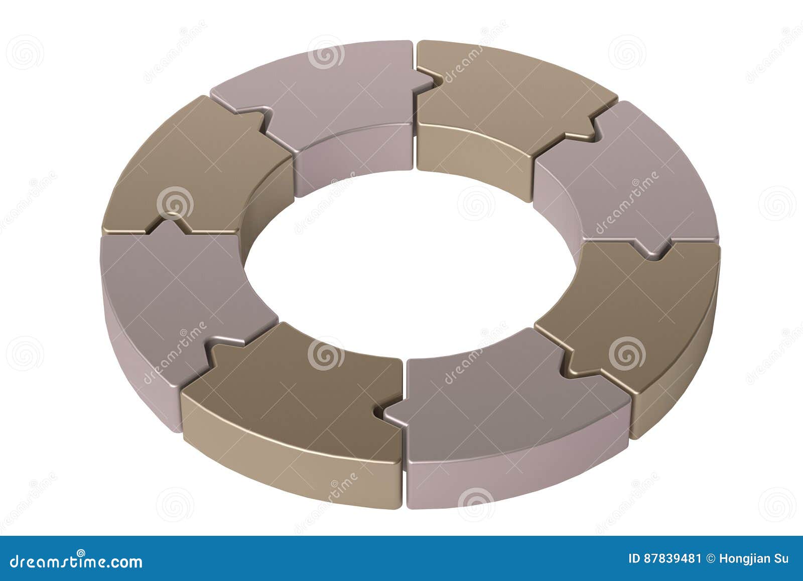 Arrows Wheel Patterns.3D Illustration. Stock Illustration ...