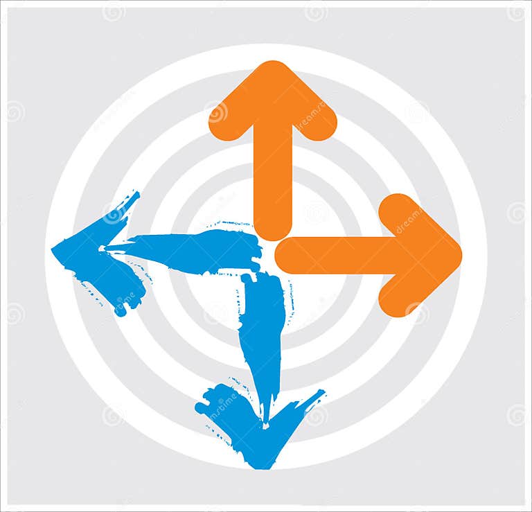 Arrows wiht circle stock vector. Illustration of bitmap - 3357119