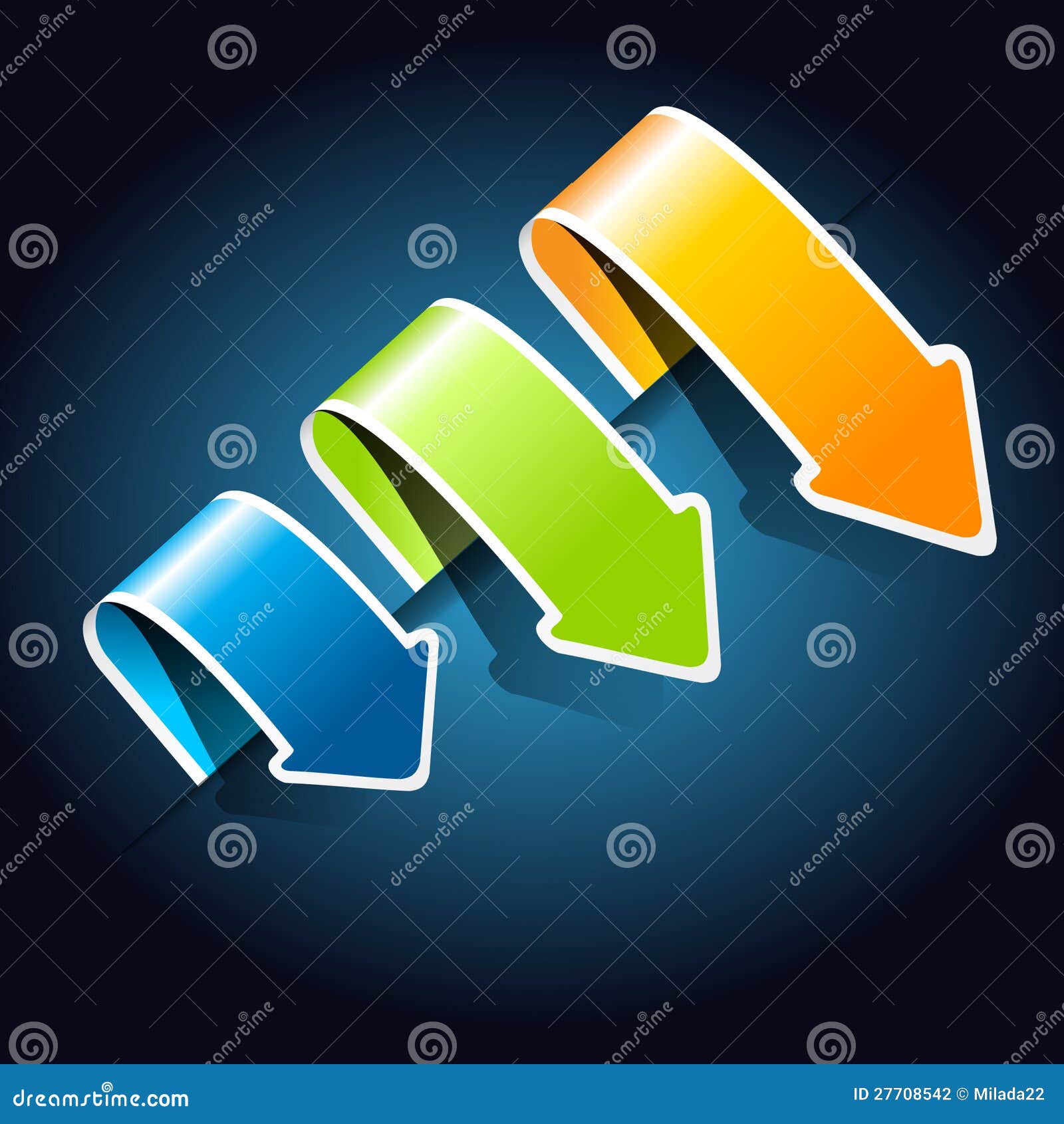 Arrows for your (web) page stock vector. Illustration of colorful ...