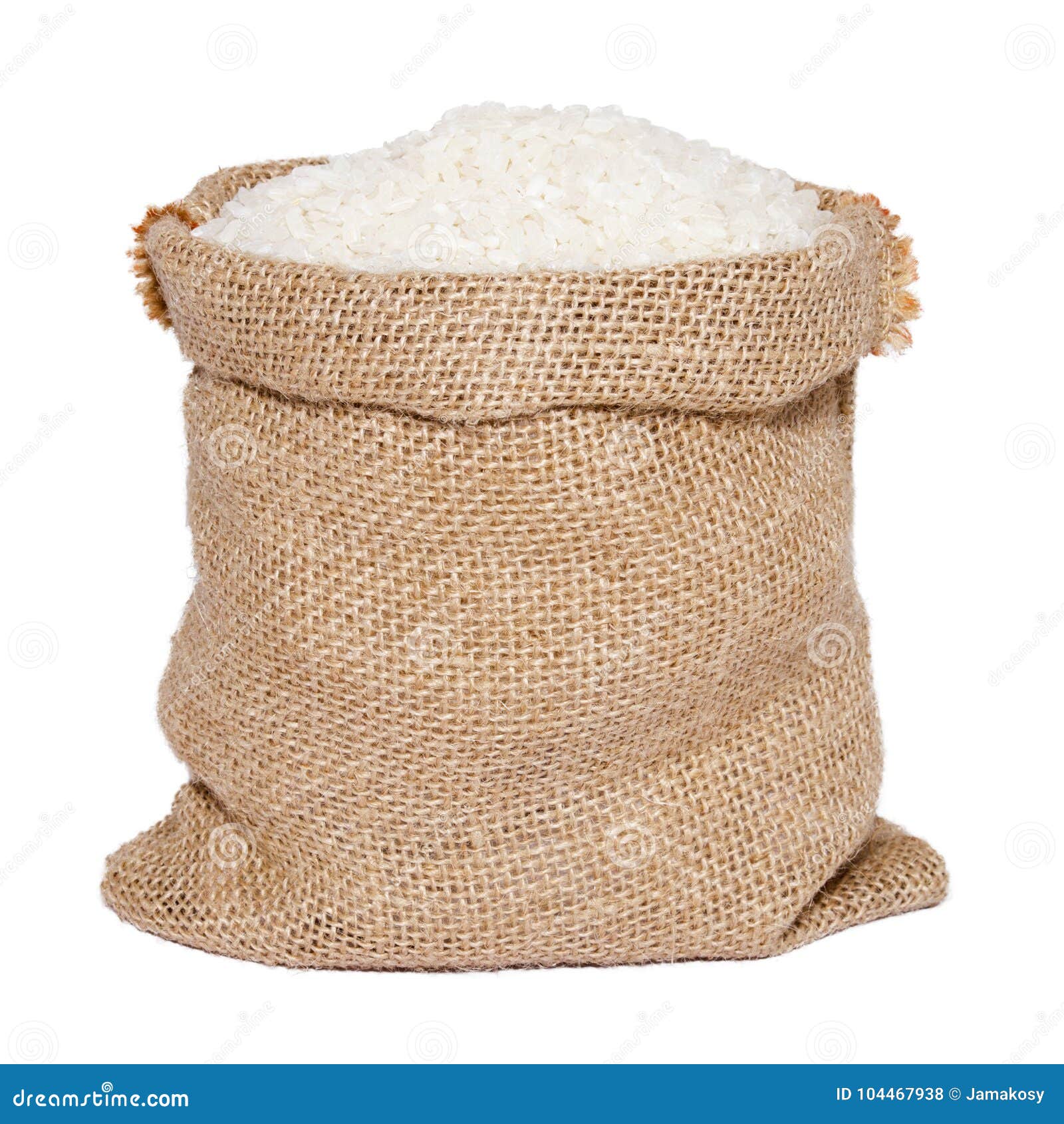 Arroz Blanco En Saco De La Arpillera Foto de archivo - Imagen de ...