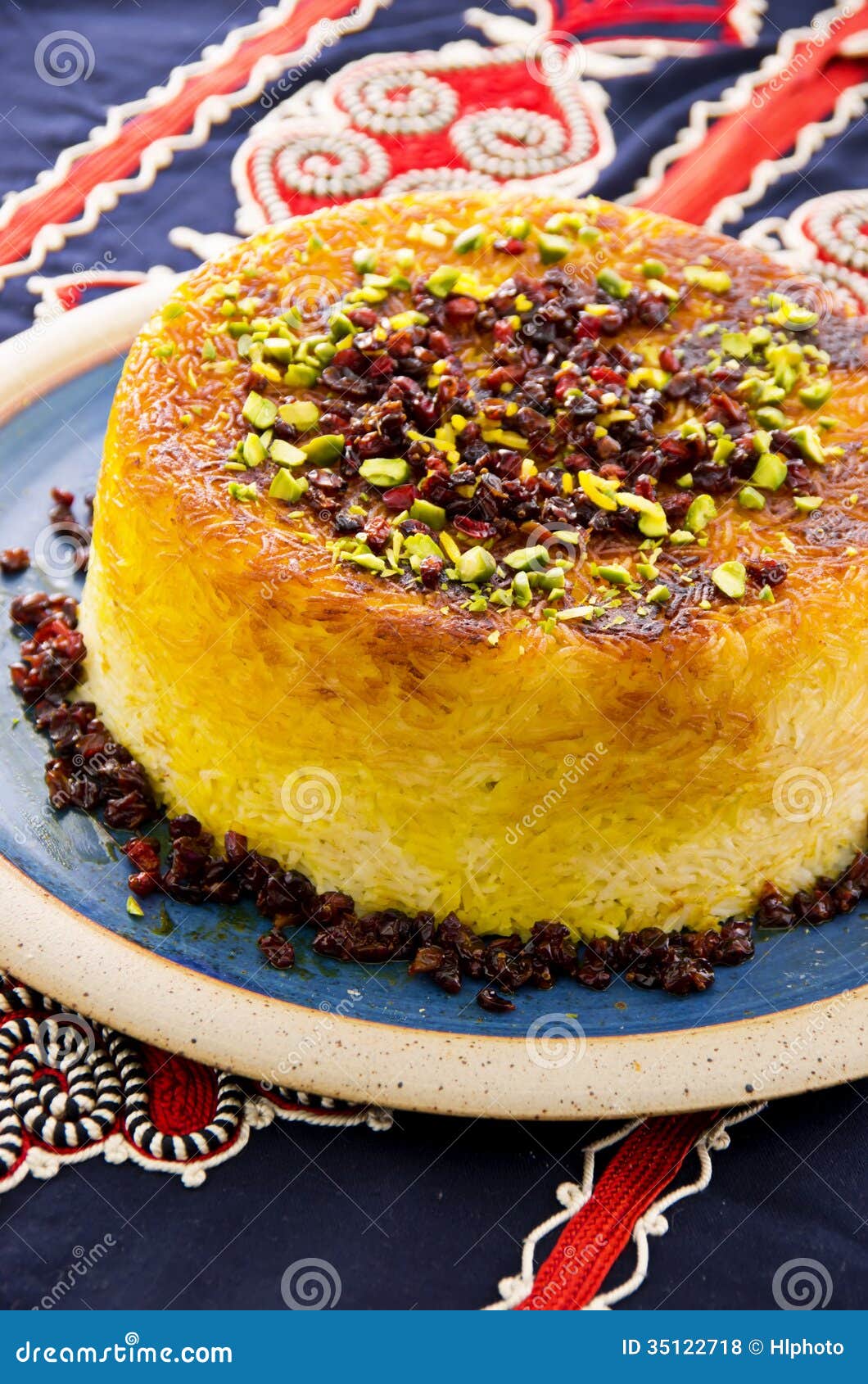 Arroz Persa Tah-Chin Com Berberis Foto de Stock - Imagem de perfumado ...