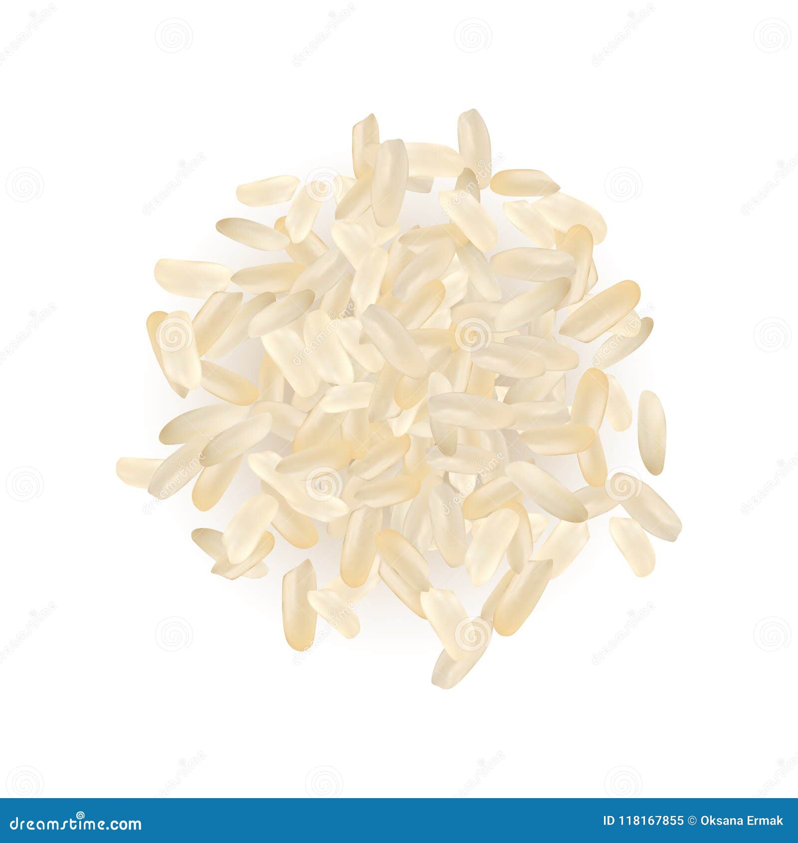 Arroz Realista Del Vector Aislado Ilustración del Vector - Ilustración ...