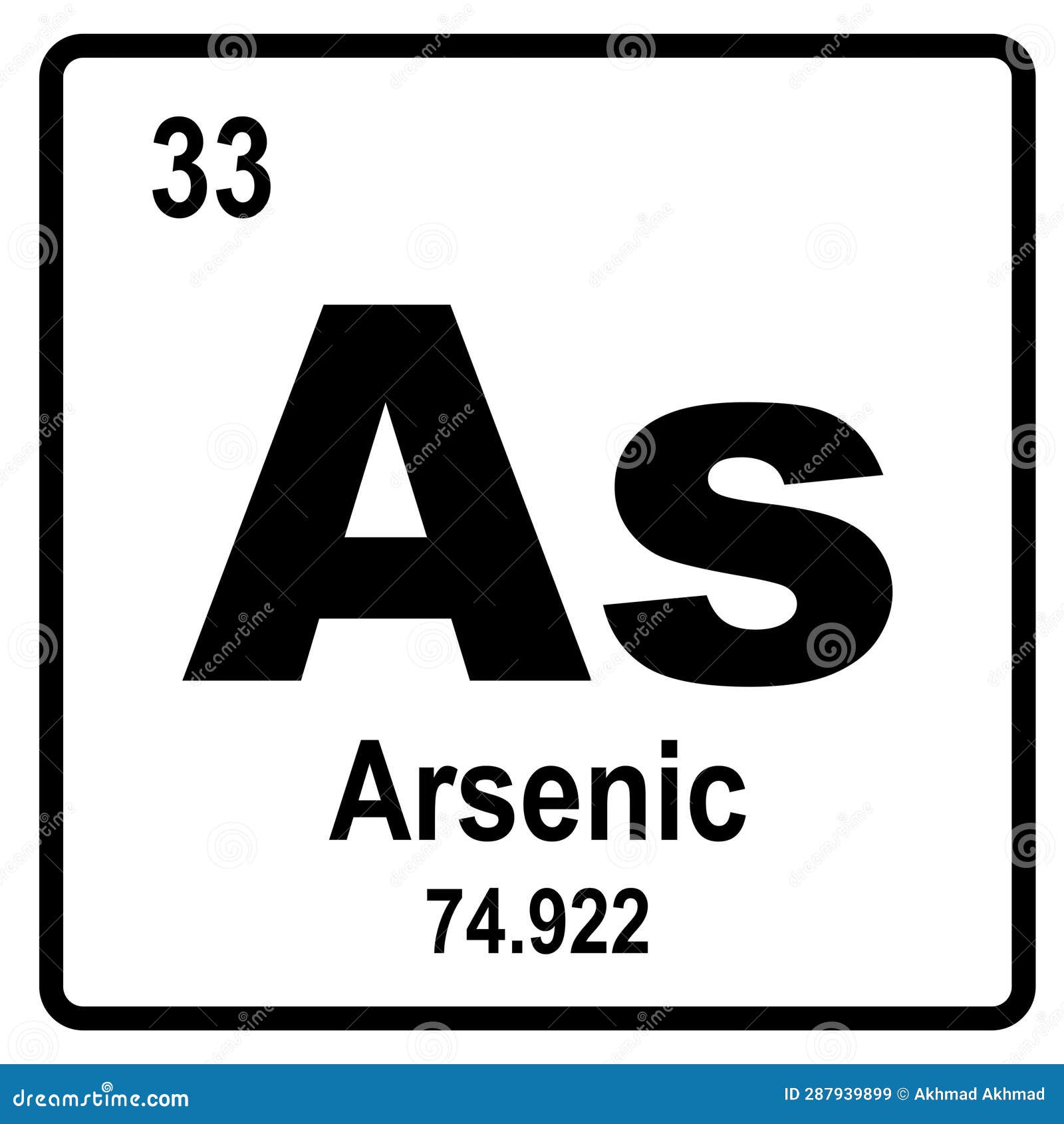 Arsenic element icon stock vector. Illustration of molecule - 287939899