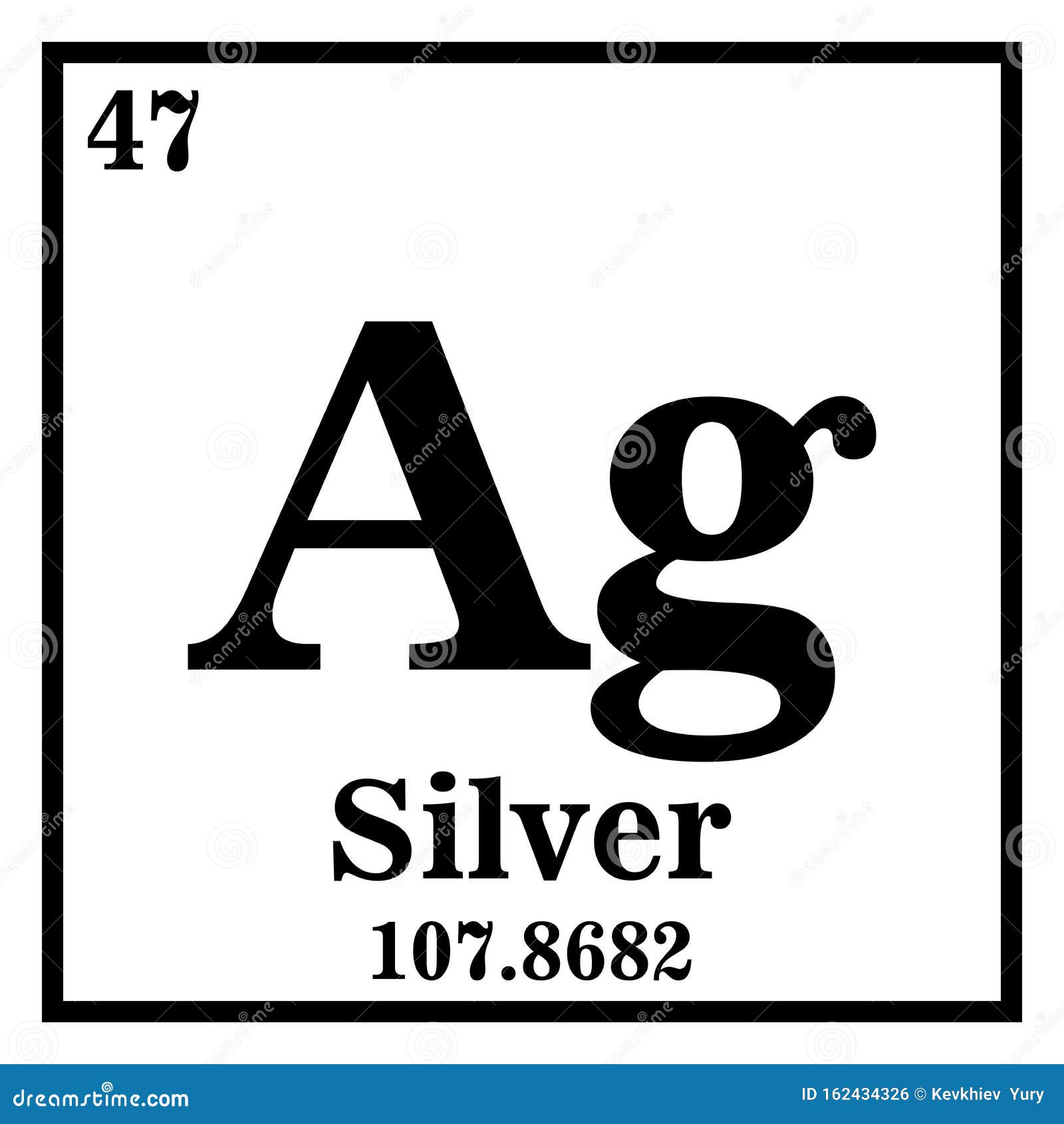Silver Periodic Table of the Elements Vector Stock Vector ...