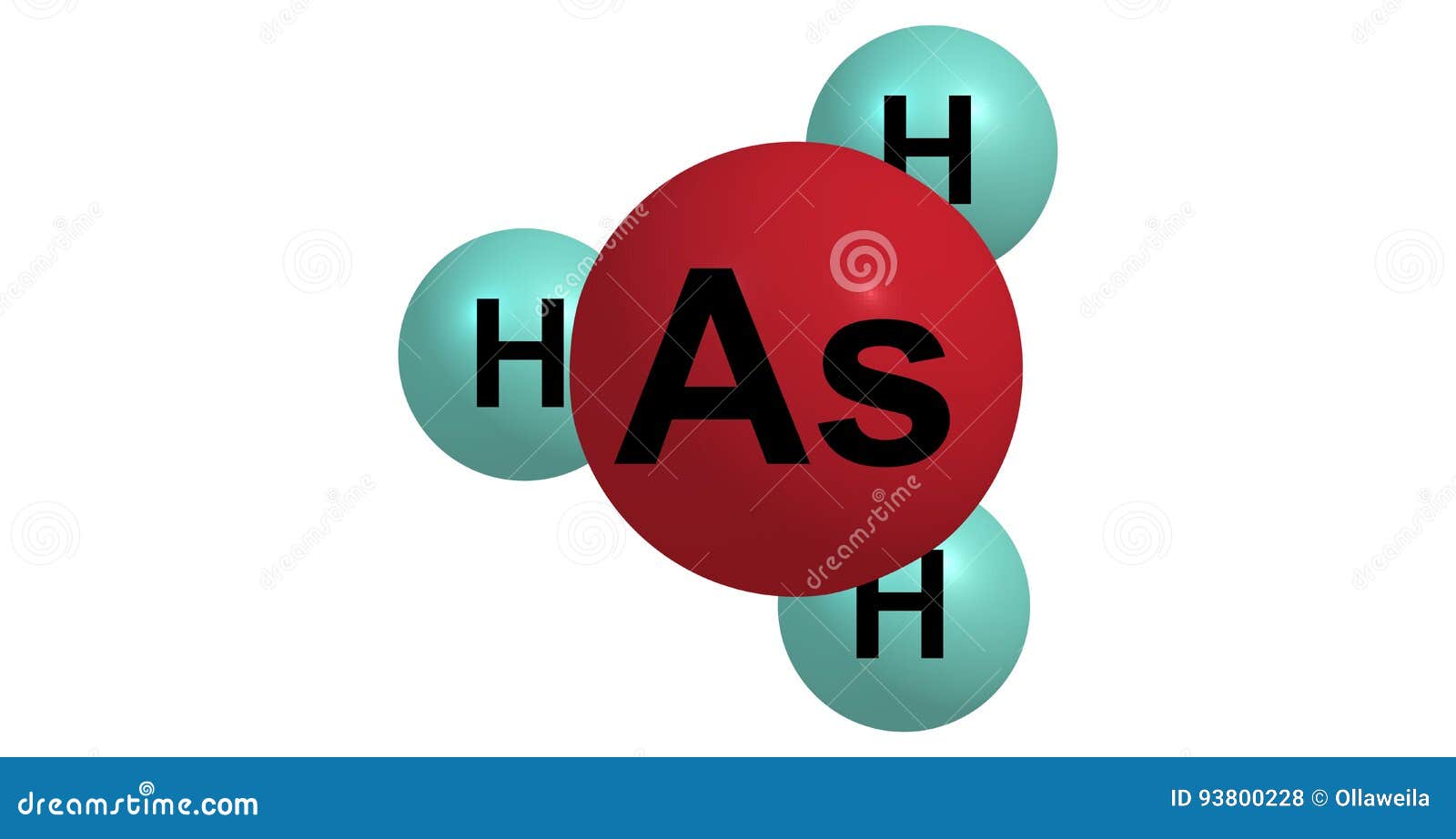 Arsine Molecular Structure Isolated on White Stock Illustration ...