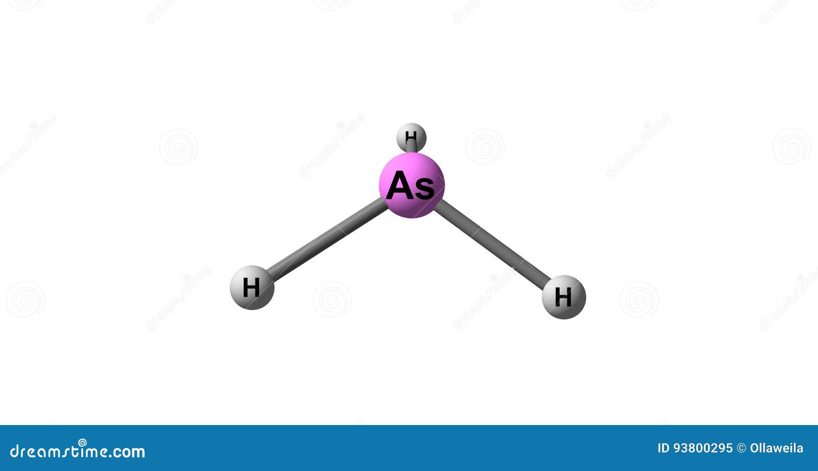 Arsine Molecular Structure Isolated on White Stock Illustration ...
