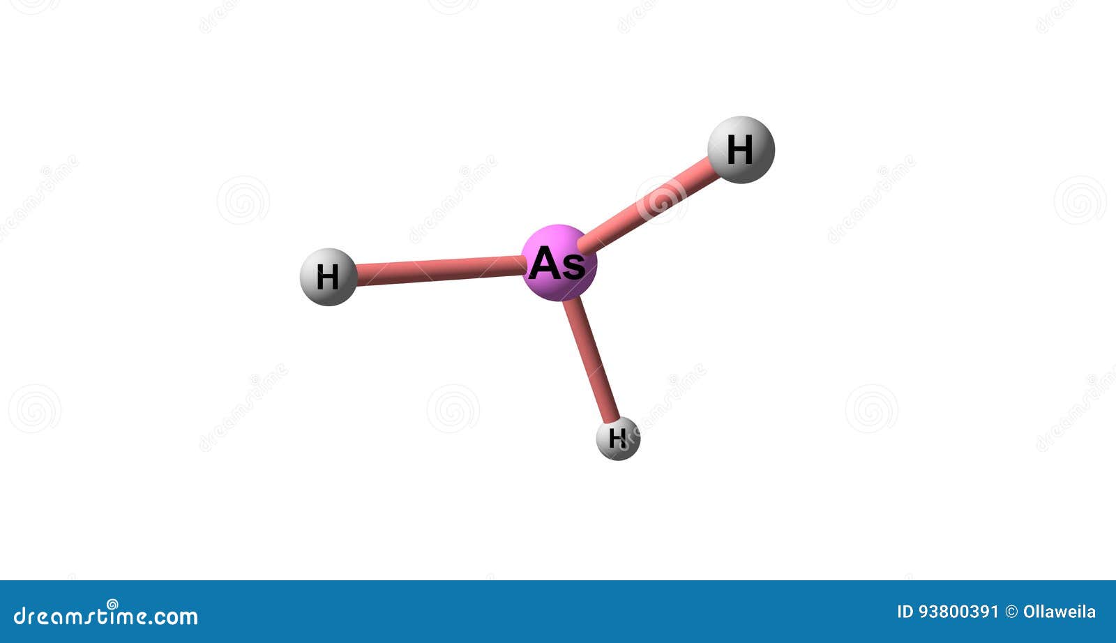 Arsine Molecular Structure Isolated on White Stock Illustration ...