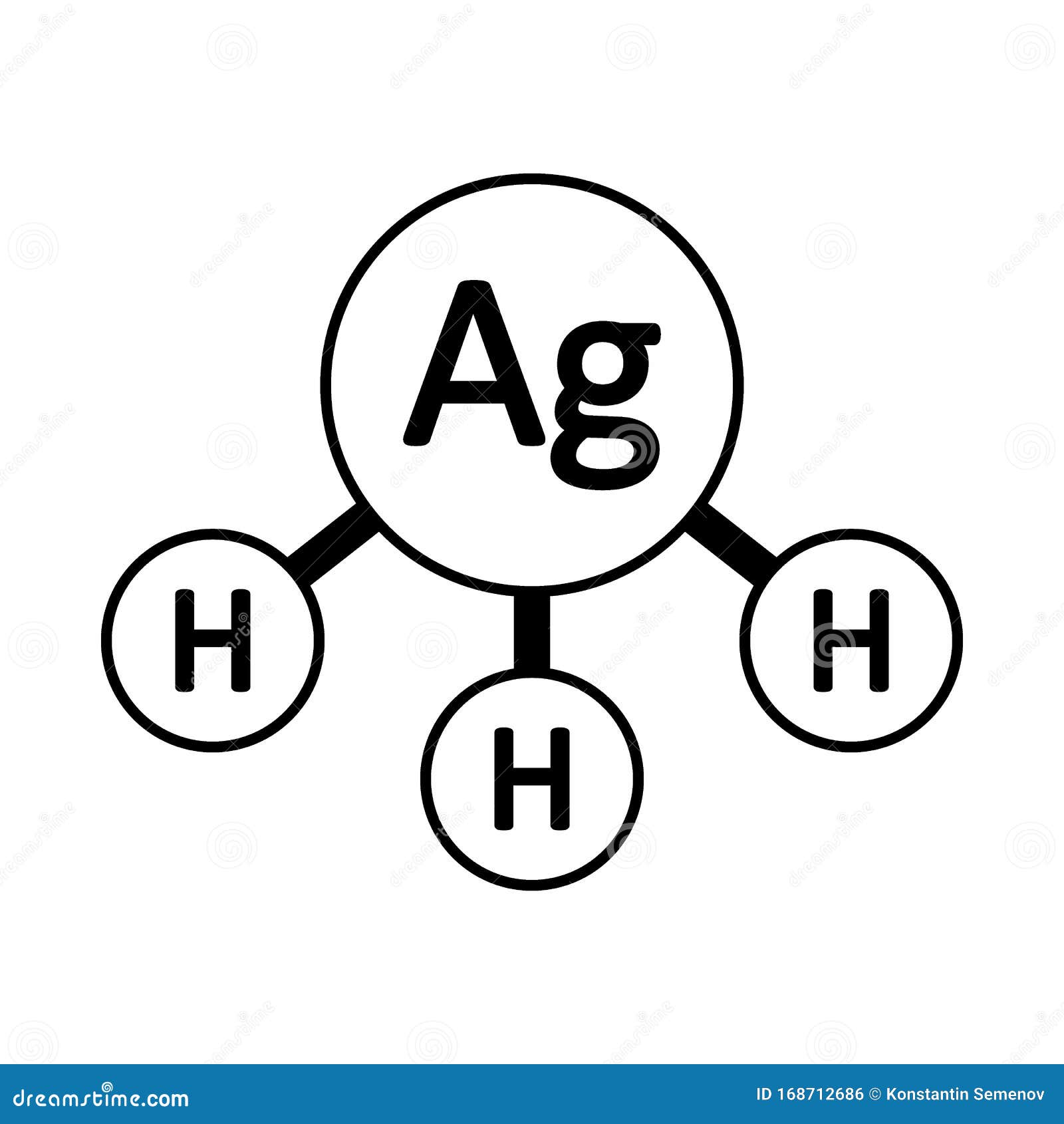 Arsine Molecular Structure Isolated On White Stock Illustration ...