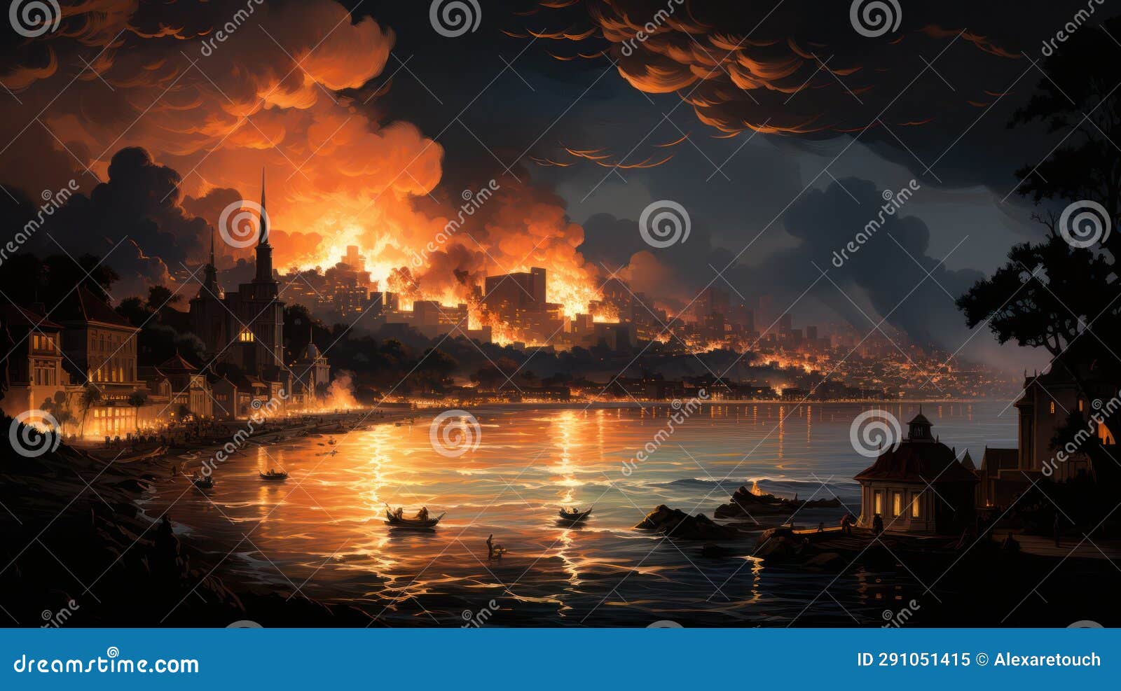Arson in the Forest, Forest on Fire, Expansion of Fire Territory Stock ...
