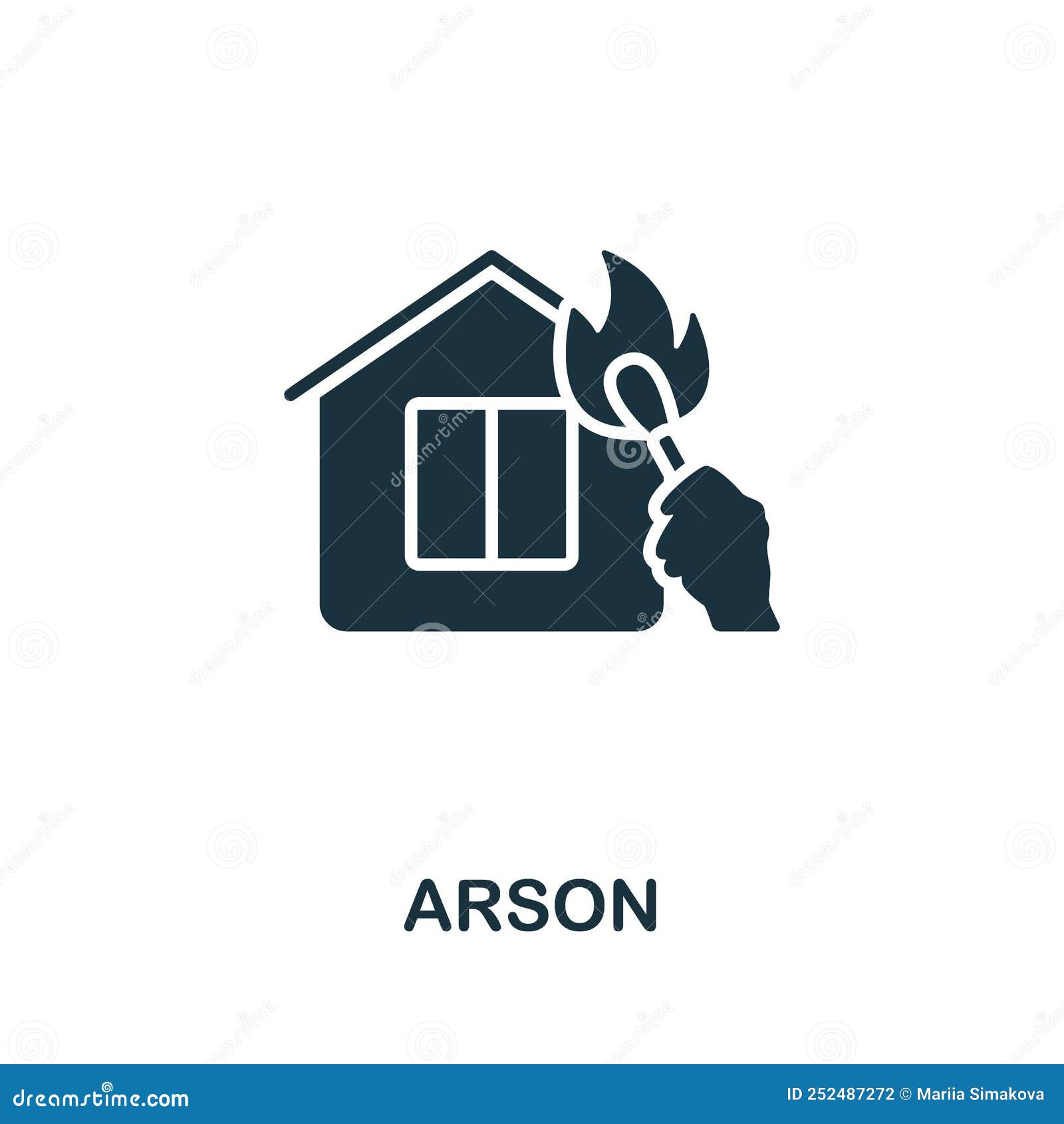 Arson Icon. Monochrome Simple Line Protest Icon for Templates, Web ...