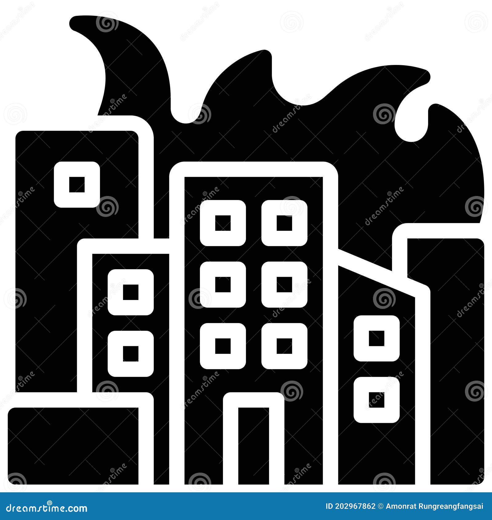 Arson Icon, Protest Related Vector Stock Vector - Illustration of crime ...