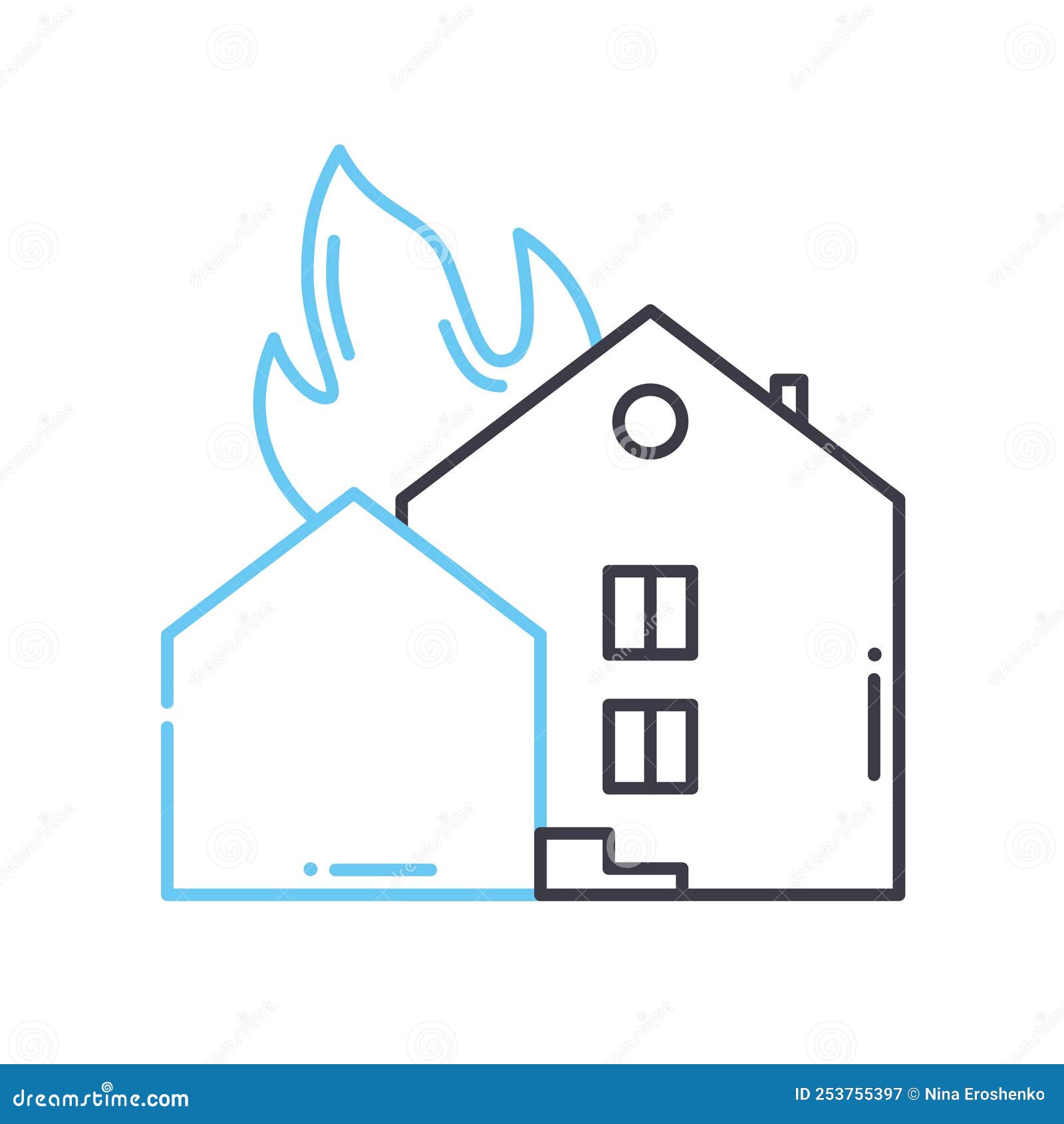 Arson Line Icon, Outline Symbol, Vector Illustration, Concept Sign ...