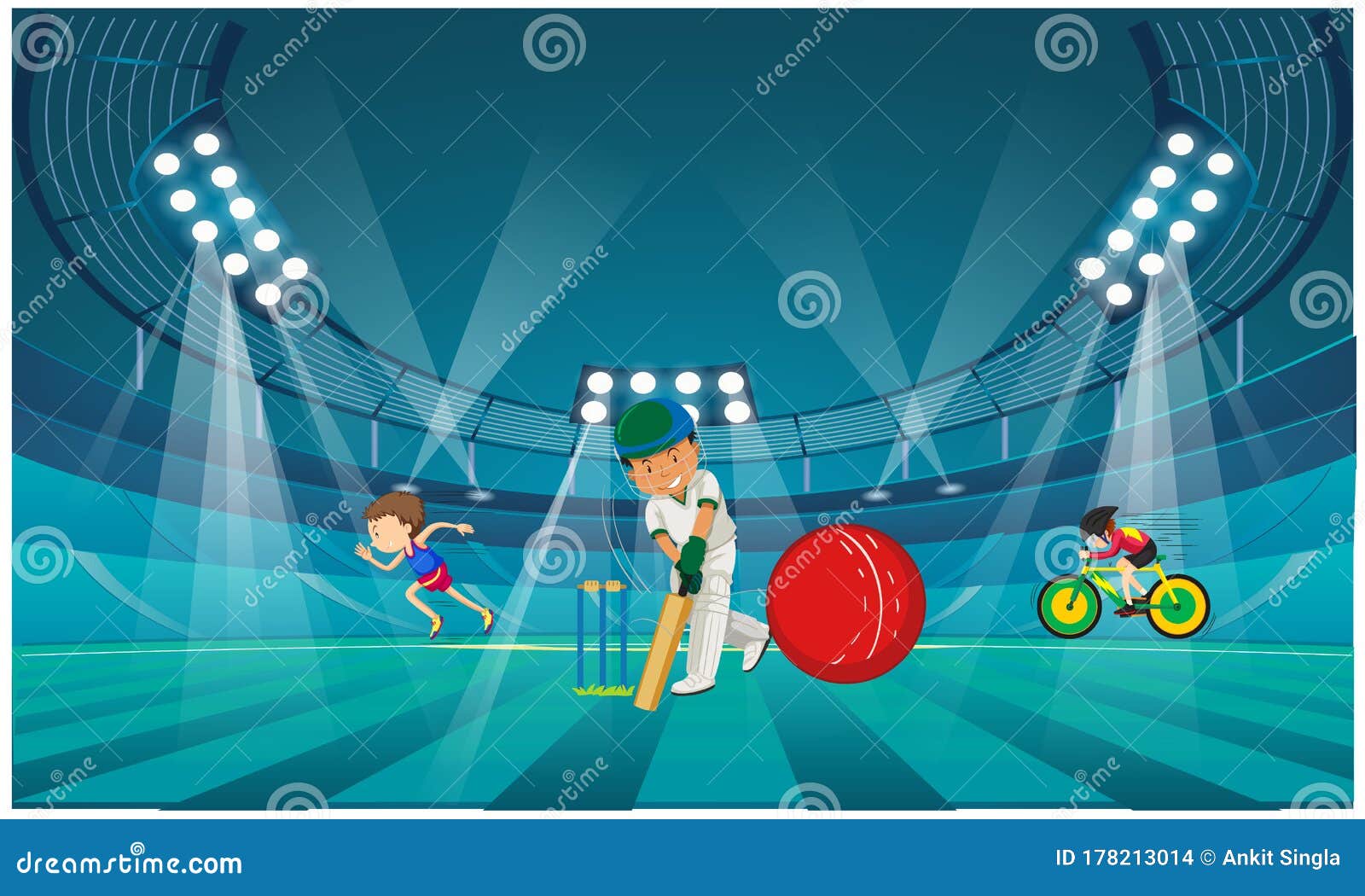 Different Signs of Cricket Shown by Game Umpire Stock Vector ...