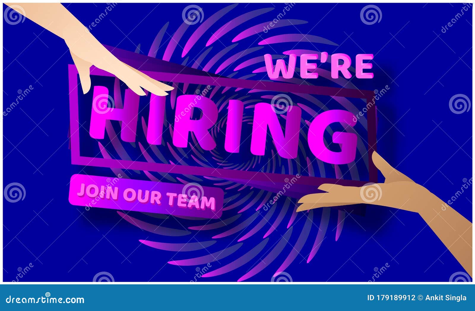 Now Hiring. Advertisement Poster Or Banner Design. Realistic Microphone ...