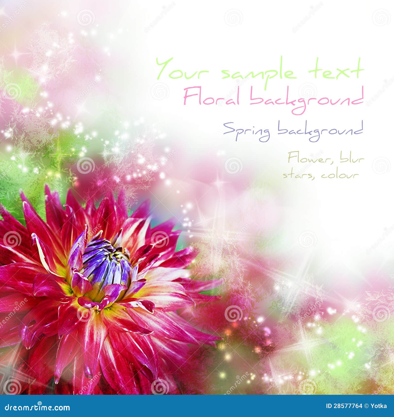 Art Abstract Background with Spring Floral Motive Stock Illustration ...