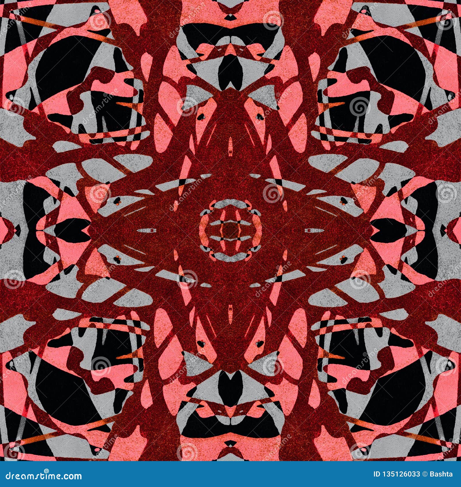 Art Abstract Design. Vivid, Color, Mirror Pattern. Stock Illustration ...