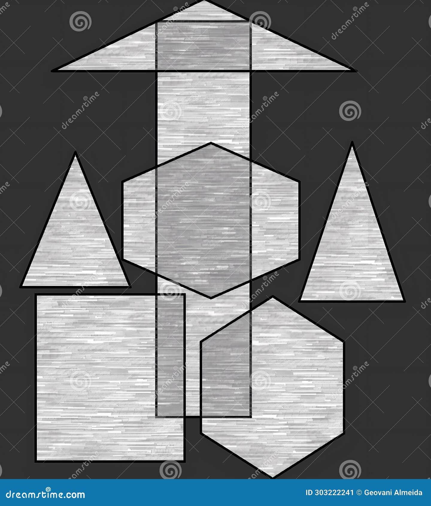 Art Abstract Forms Gray and Black Background Stock Illustration ...