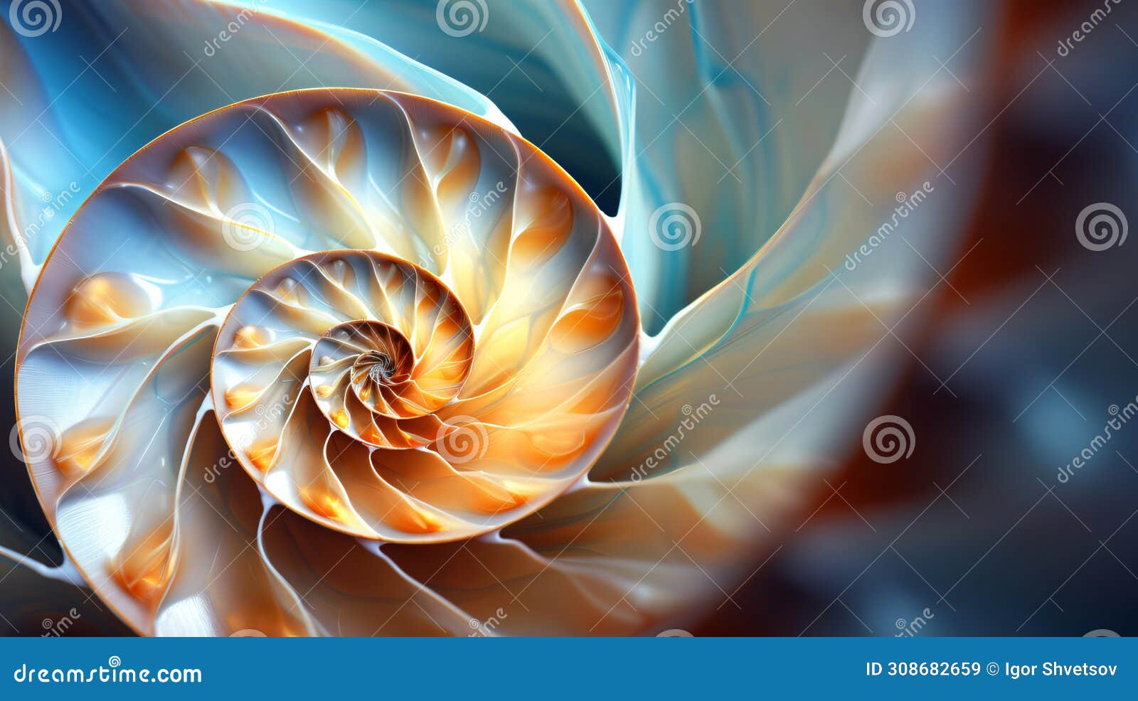 Art Abstract Nautilus. AI Generated Stock Illustration - Illustration ...