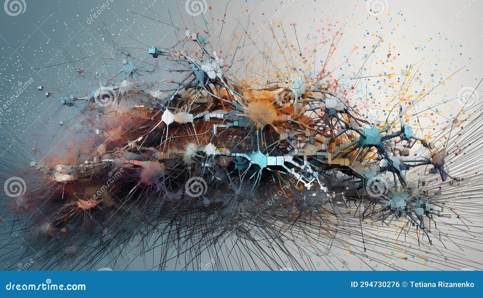 The Art of AI: Visual Expressions of Data Stock Illustration ...
