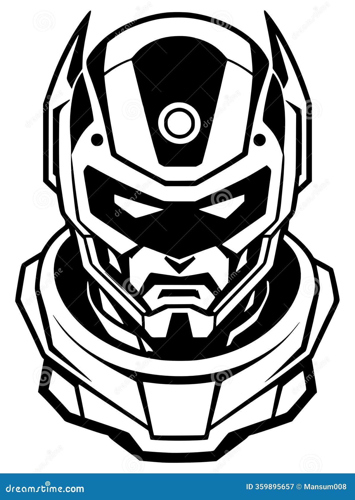 Angry Robot Vector Logo. Robot Techno Logo Vector. | CartoonDealer.com ...
