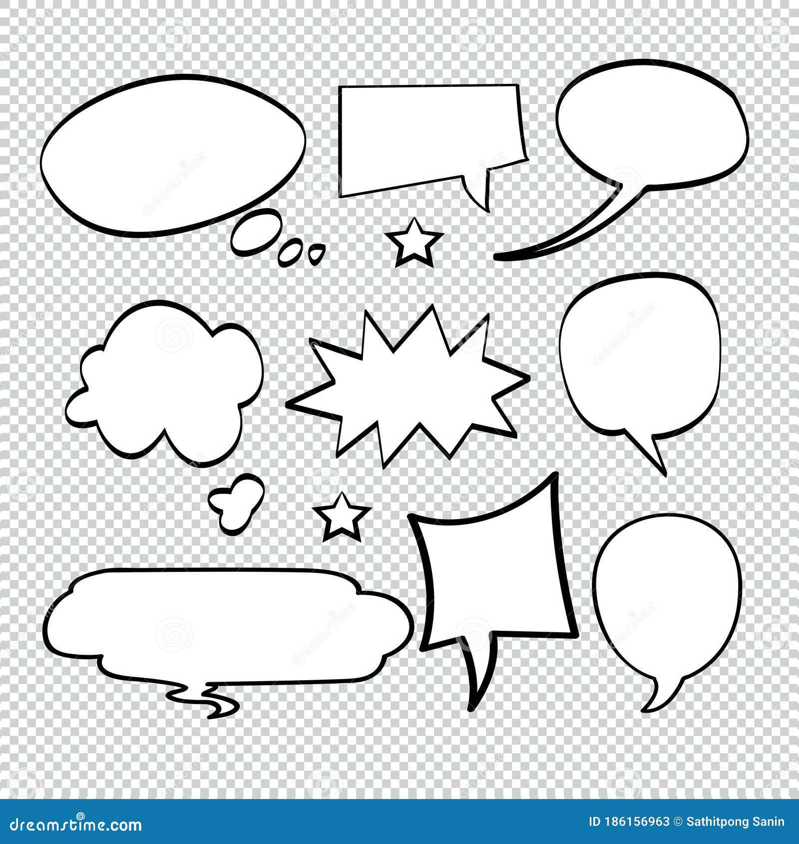 Comic Bubble Speech Balloons Speech Cartoon Speech Vector Illustrator ...