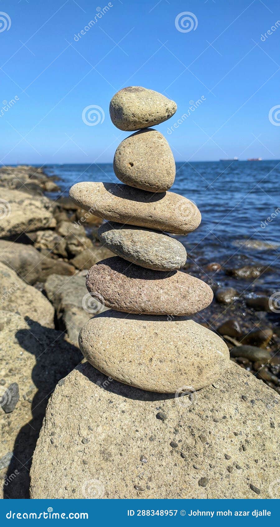 The Art of Balancing Stones Stock Image - Image of sand, terrain: 288348957