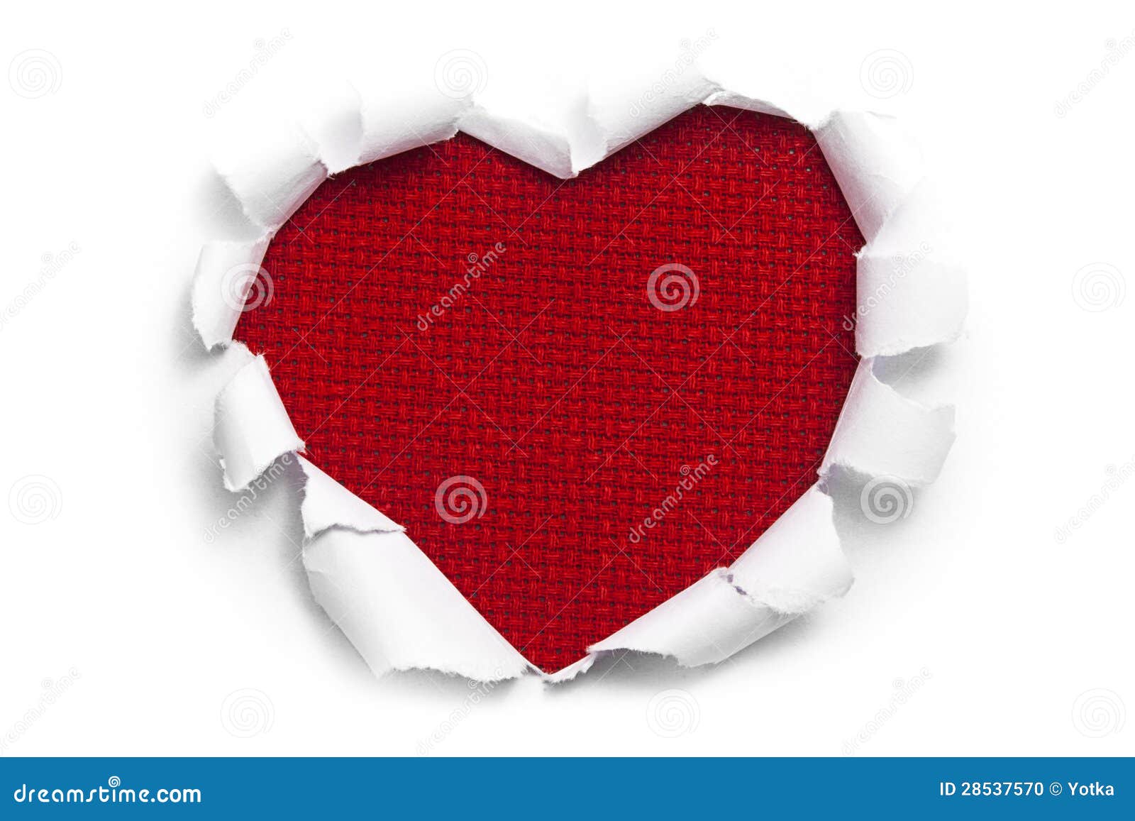 Art Banner Design in Shape of Heart in White Paper Stock Photo - Image ...