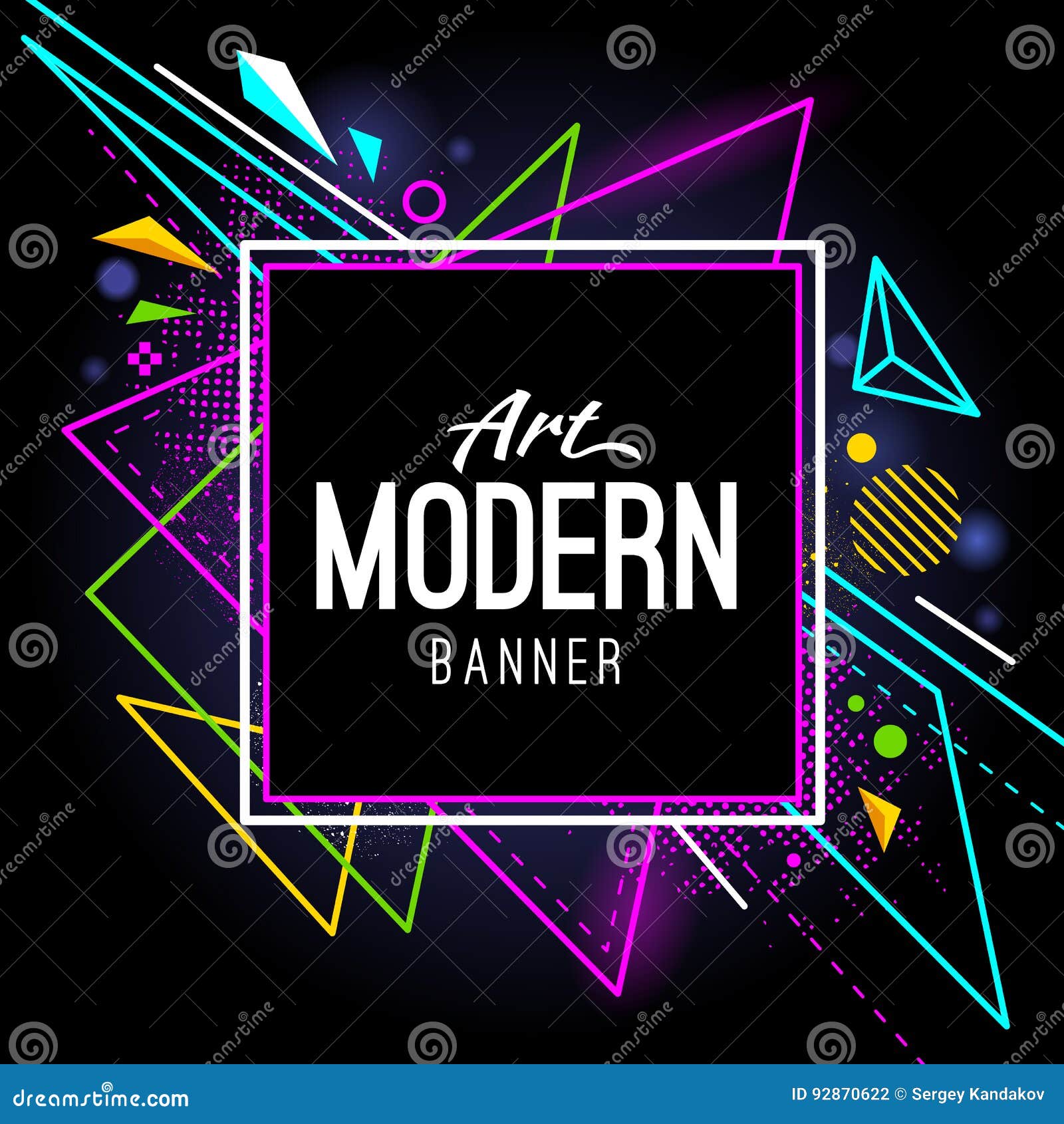Art Banner moderno ilustración del vector. Ilustración de efecto - 92870622