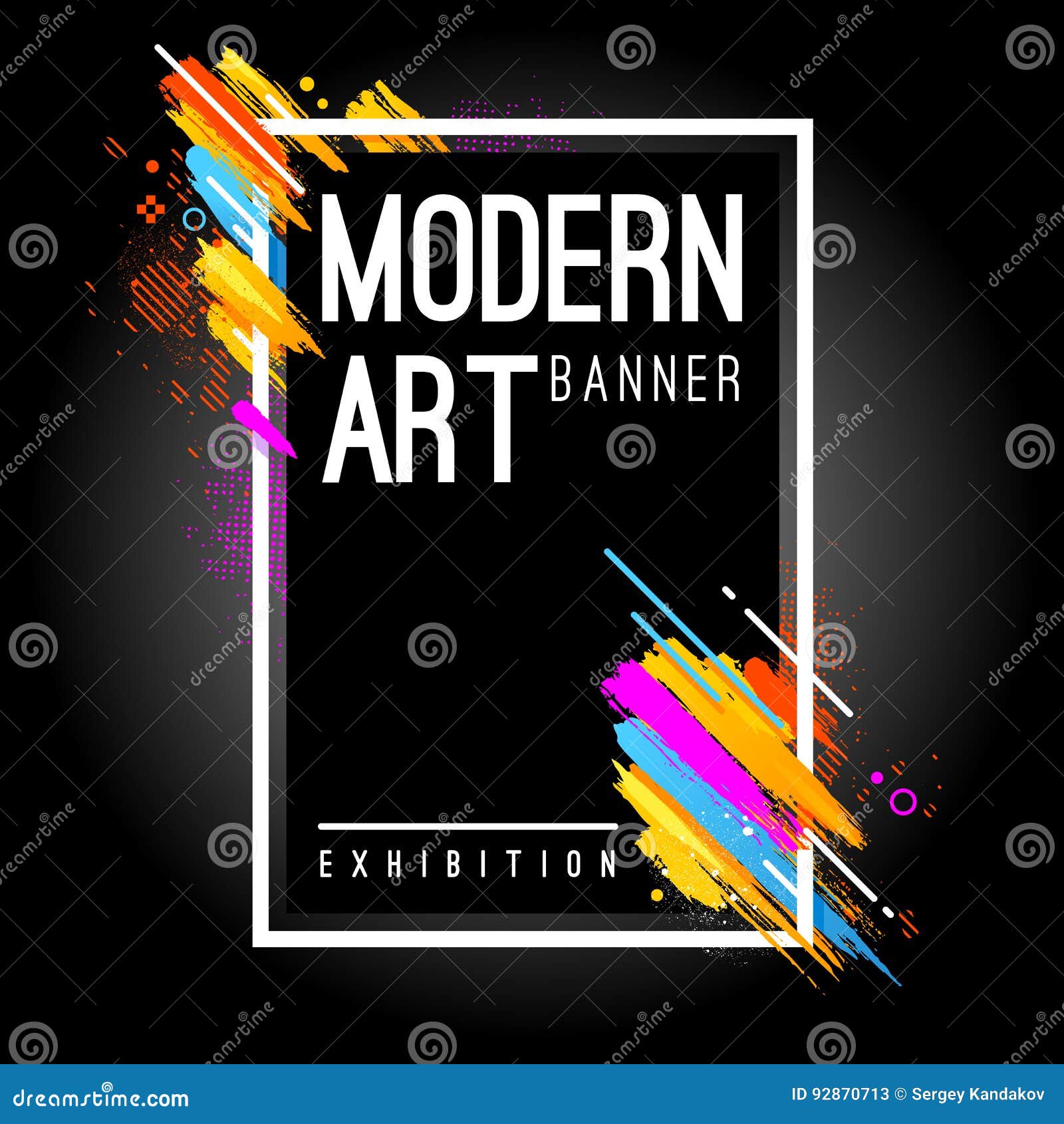 Art Banner moderno ilustração do vetor. Ilustração de linha - 92870713