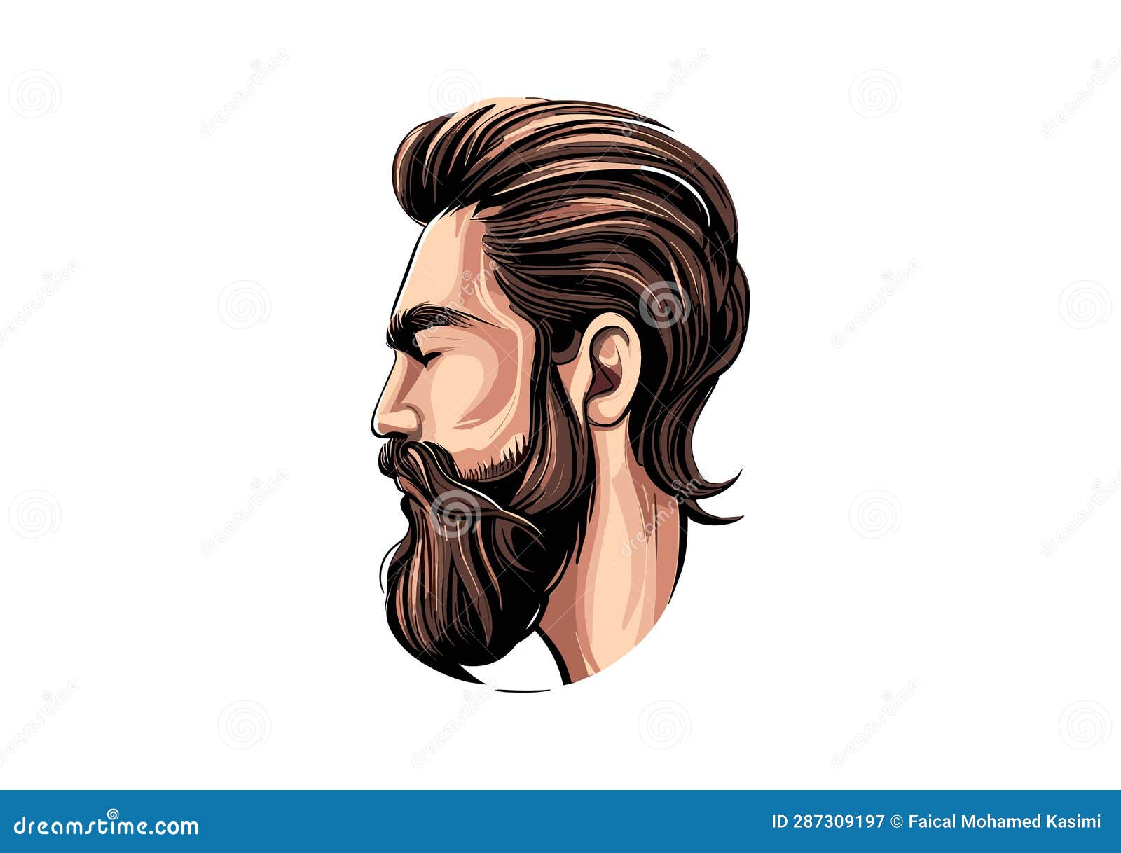 Beard Craftsmanship Illustrated: Vector Logos Royalty-Free Stock ...