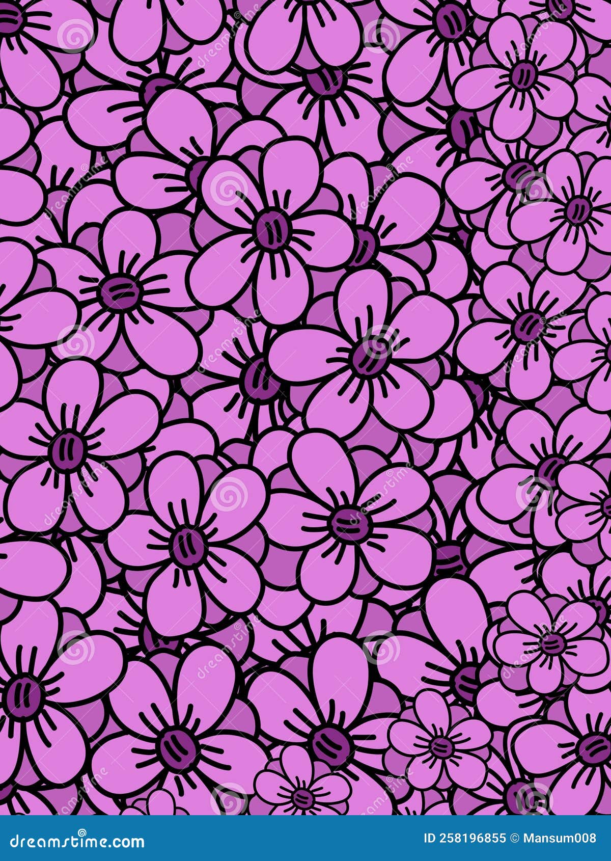Beautiful Color of Flower Pattern Background Stock Illustration ...