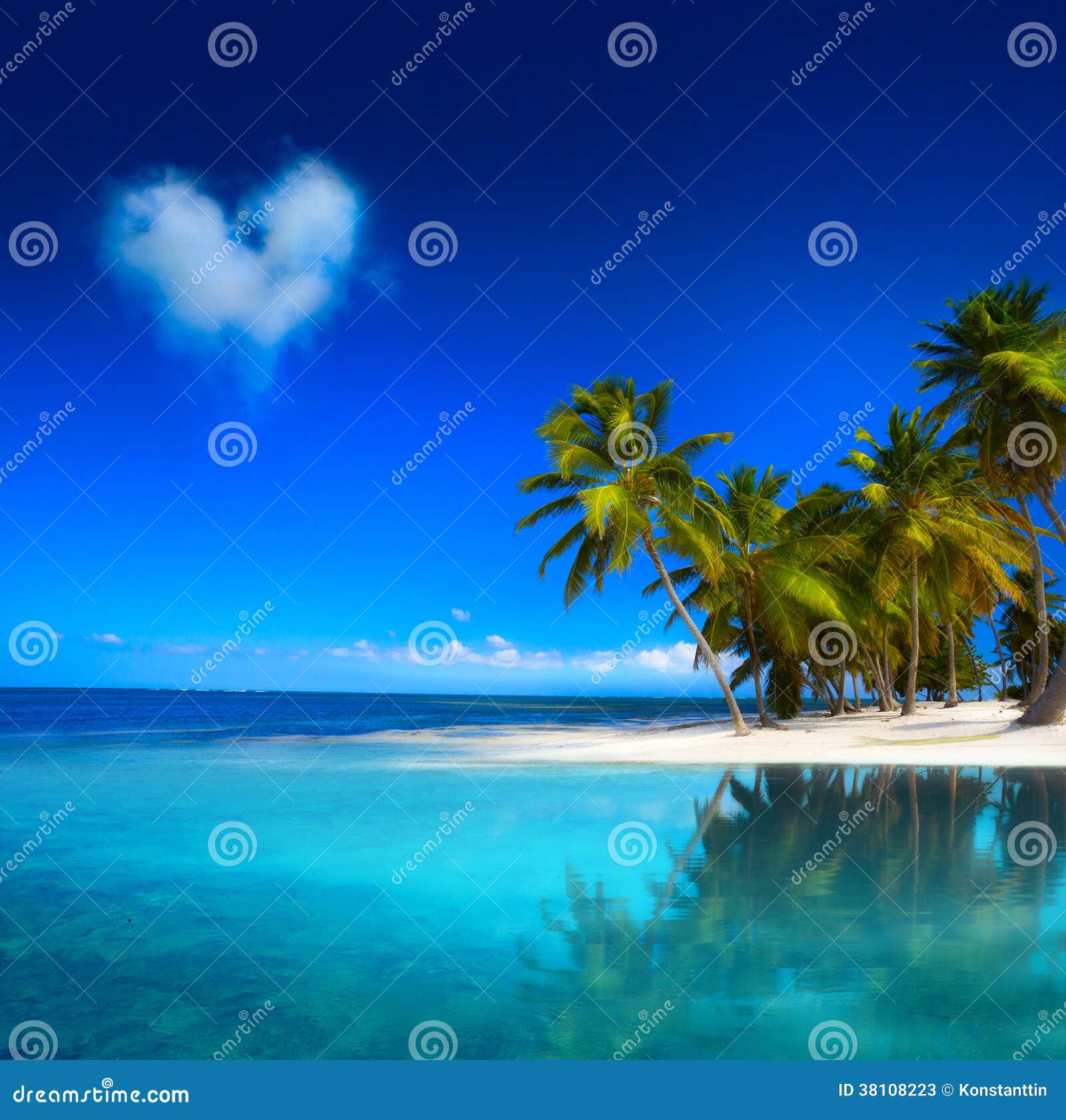 Art Beautiful Tropical Beach Seascape Stock Image - Image of happy ...
