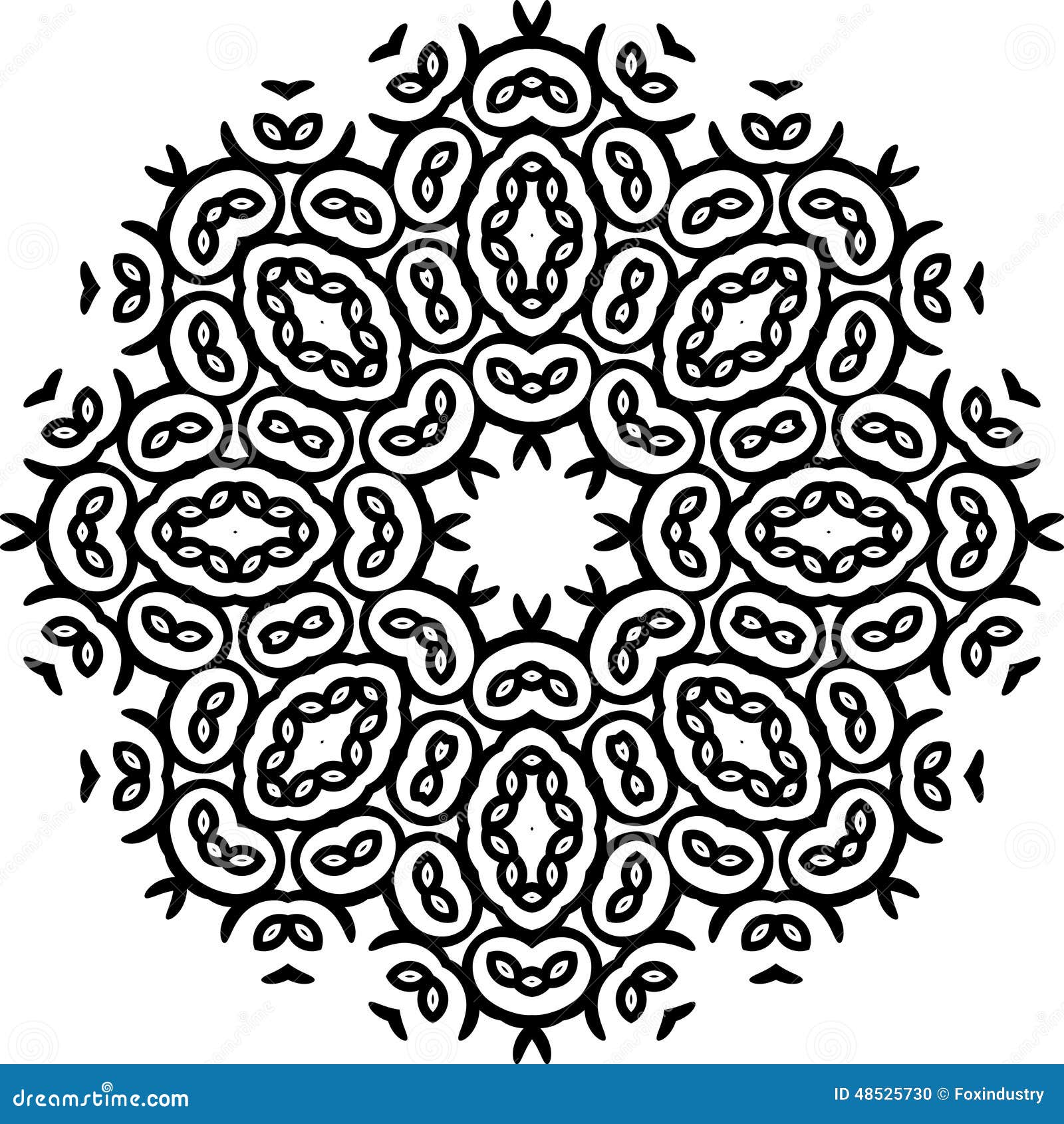 Seamless Symmetric Yellow Pattern Vector Illustration | CartoonDealer ...