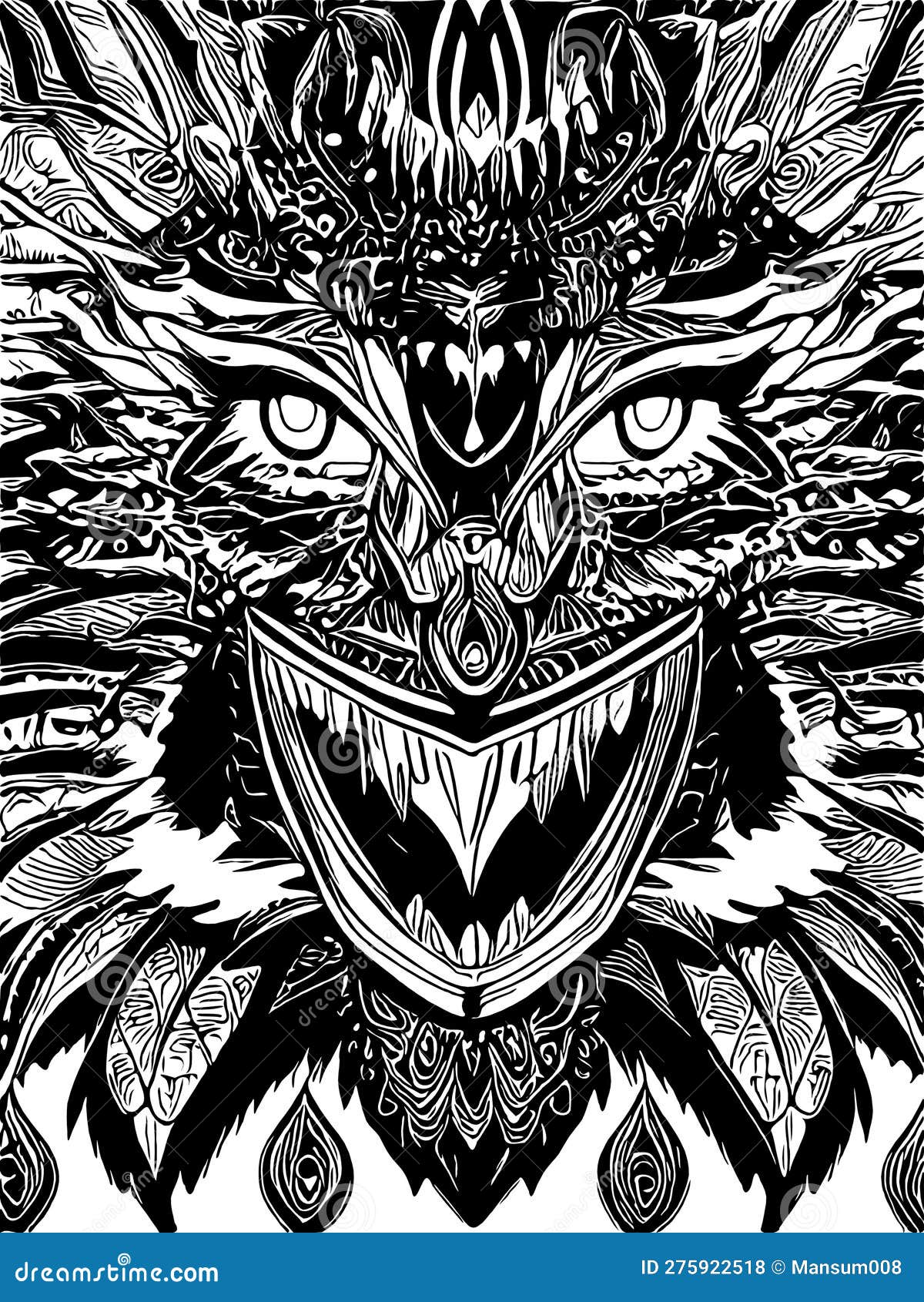 Garuda Monster In The Hell , Ai Generated Stock Photo | CartoonDealer ...