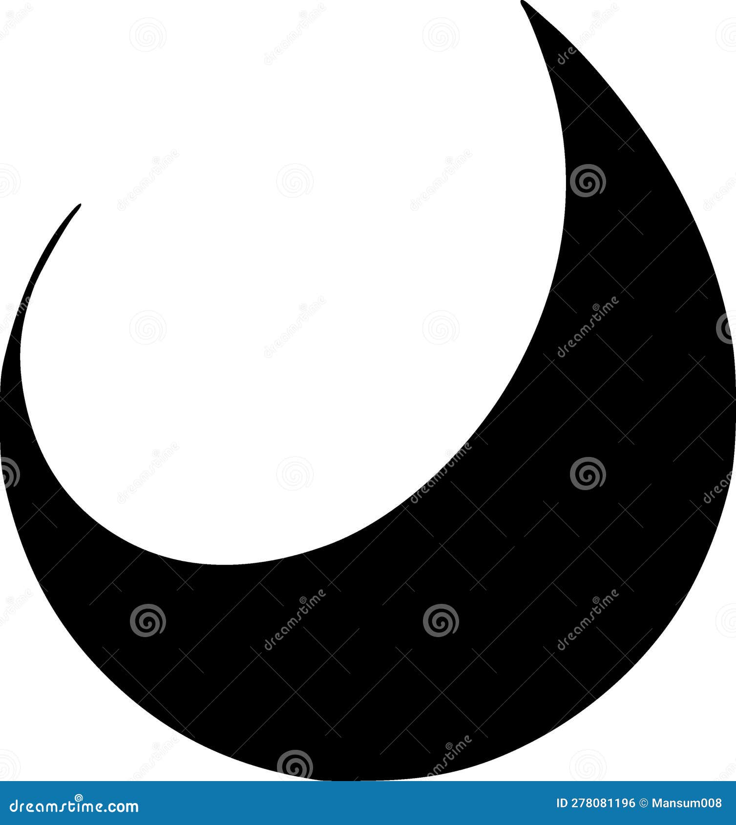 Black and White of Moon Icon Stock Illustration - Illustration of space ...