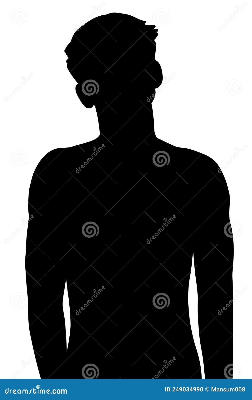 Black and White of Shape Man Stock Illustration - Illustration of ...