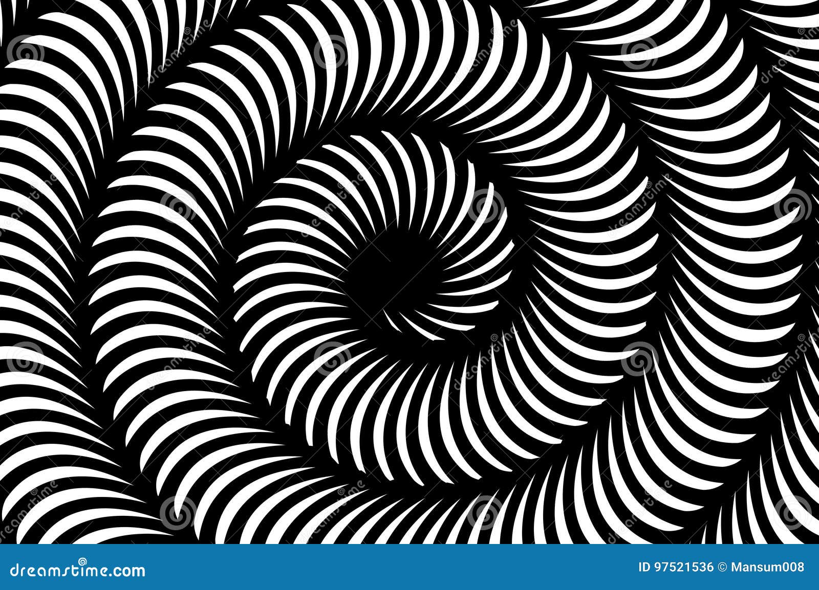 Art Black and White Spiral Abstract Pattern Background Stock ...