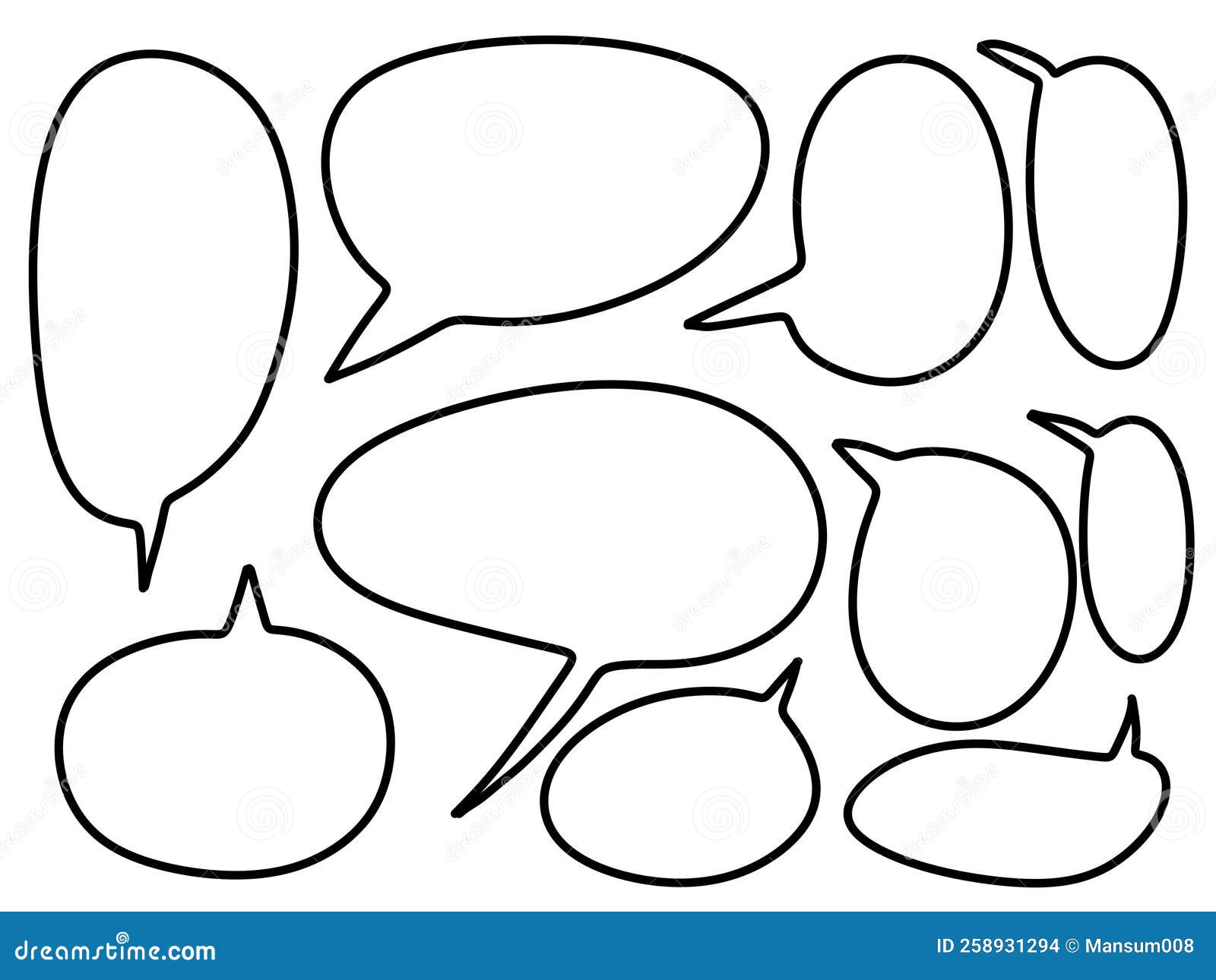 Black and White of Text Box Cartoon Stock Illustration - Illustration ...