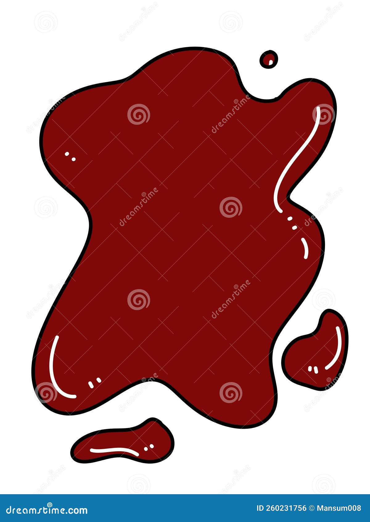 Bloody Cartoon on White Background Stock Illustration - Illustration of ...