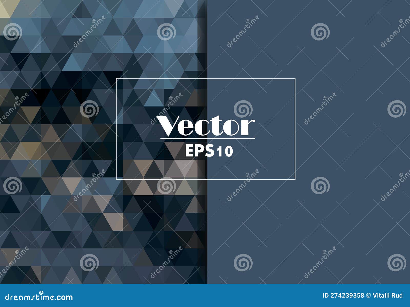 Art Blue with Beige from Triangles Abstract Image Digital Vector Background Stock Illustration ...