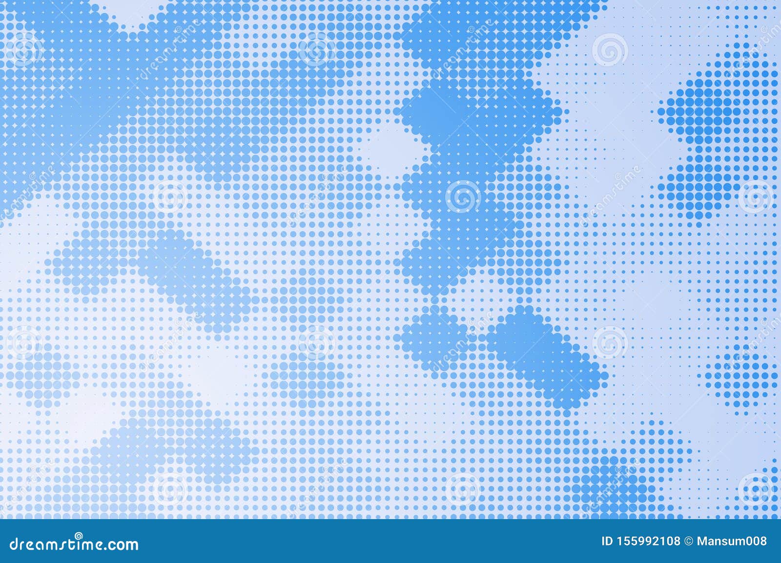 Blue Color Dotted Pattern Background Stock Illustration - Illustration ...