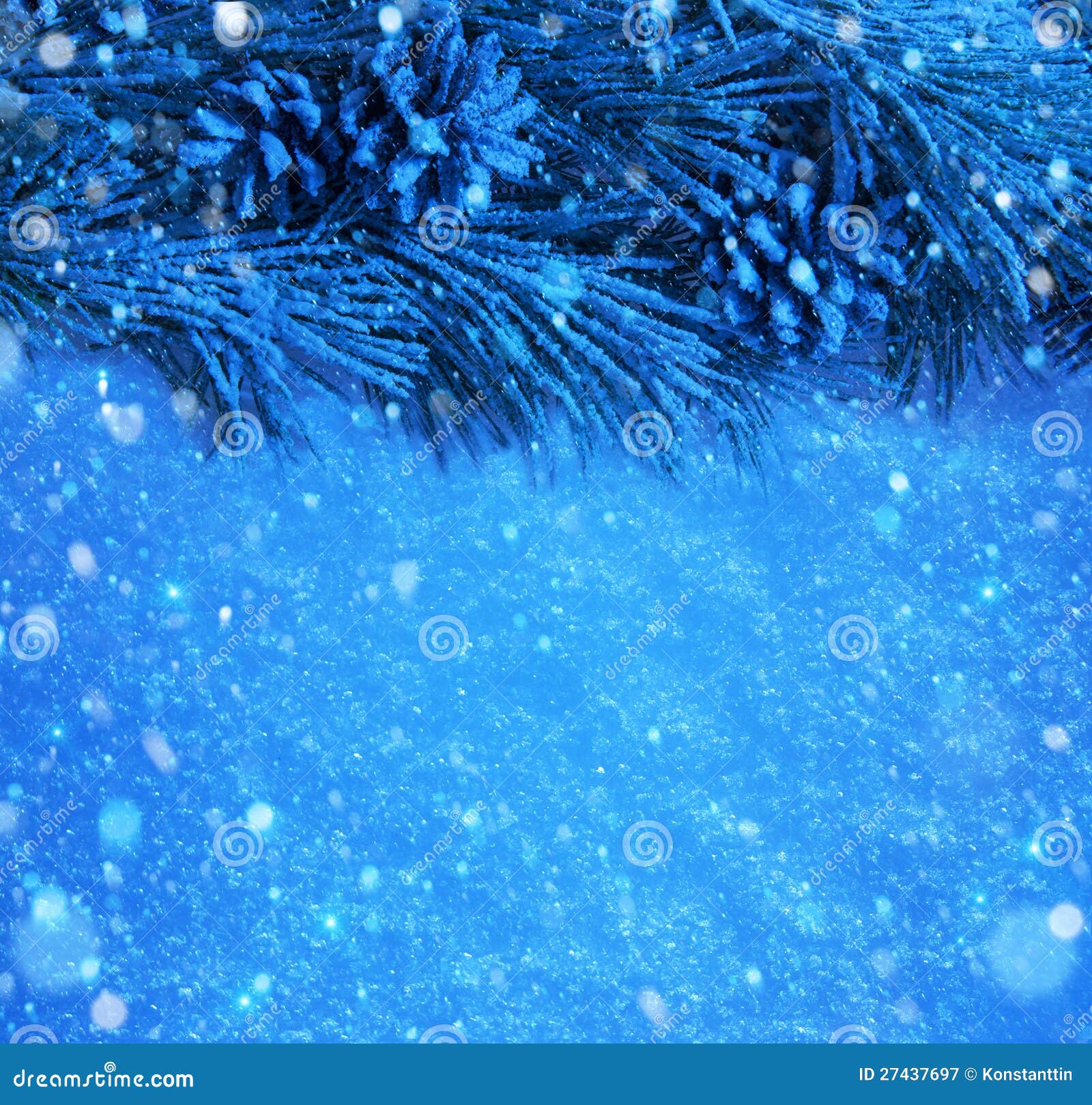 Art Blue Snow Christmas Background Stock Image - Image of concept ...