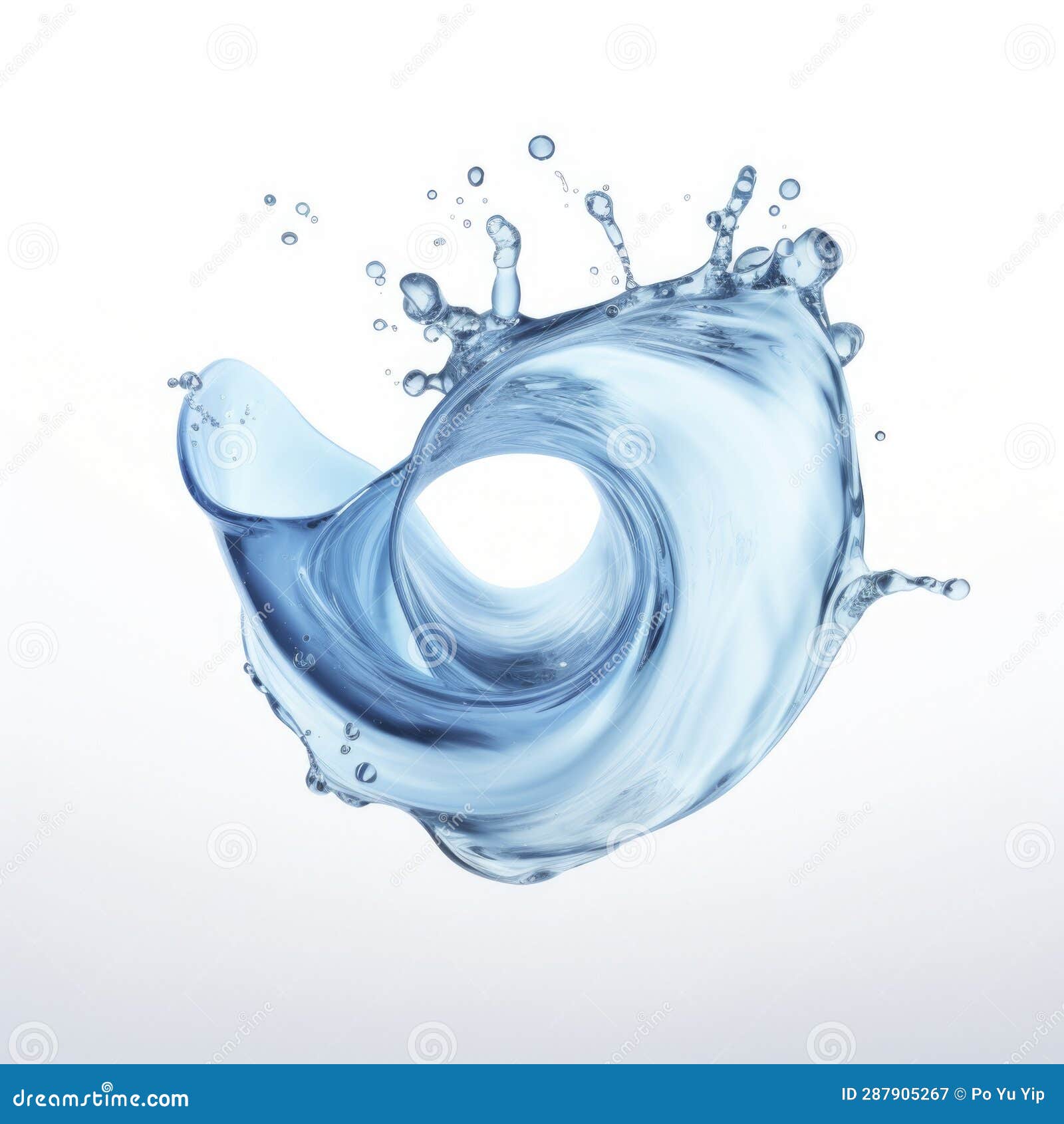 Art of Blue Water Splash Flowing Motion Stock Illustration ...